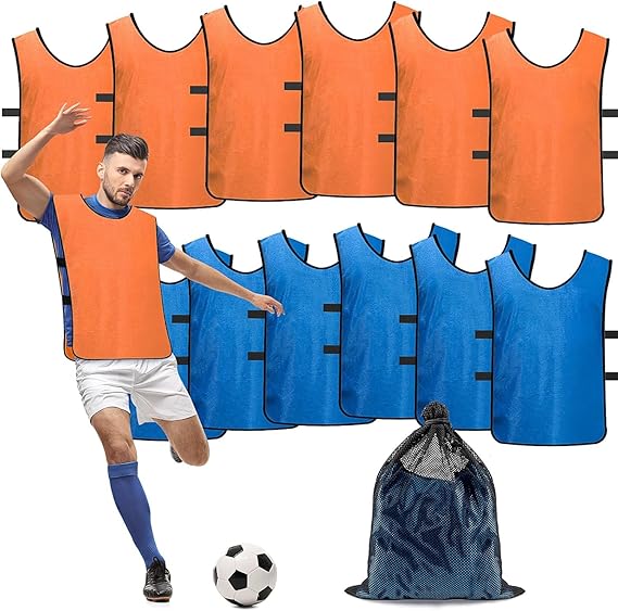 Scrimmage Training Vest (12 Pack) Team Sports Pinnies Jerseys for Adult ...