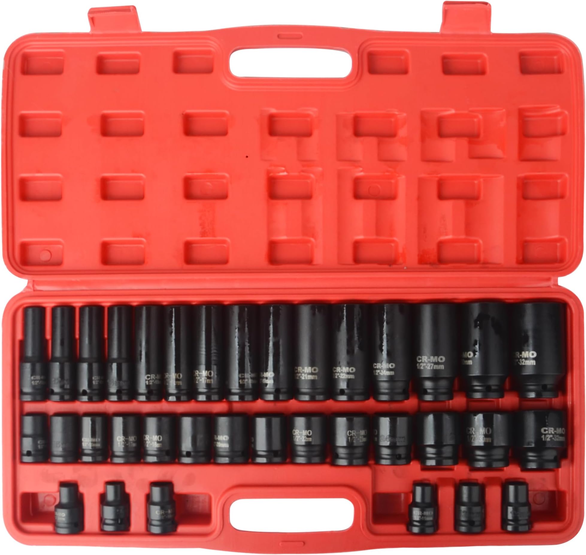 CASOMAN 1/4 Inch Drive Master Impact Socket Set, 50-Piece, SAE/Metric ...