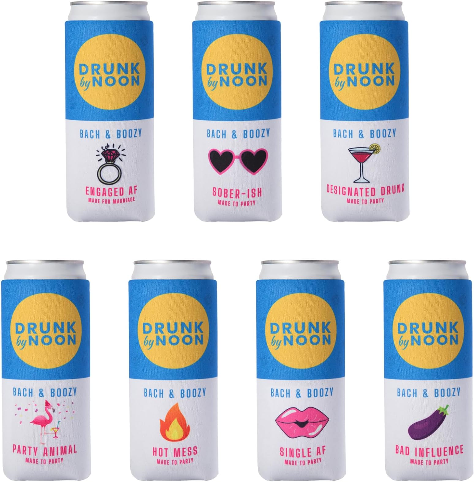 Amazon.com: P.LOTOR Bachelorette Party Favors Slim Can Cooler Neoprene ...