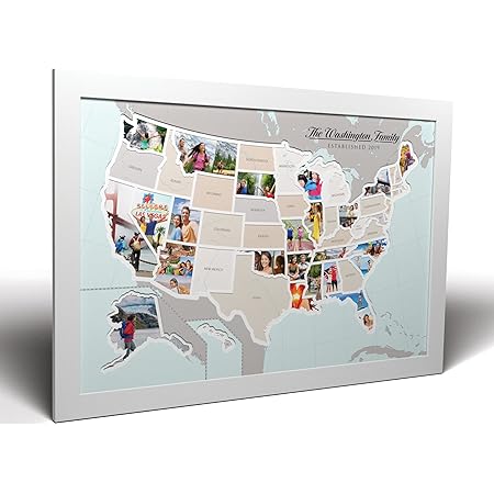 Amazon.com: 1DEA.me USA Photo Map - 50 States Travel Map - 24 x 36 in ...