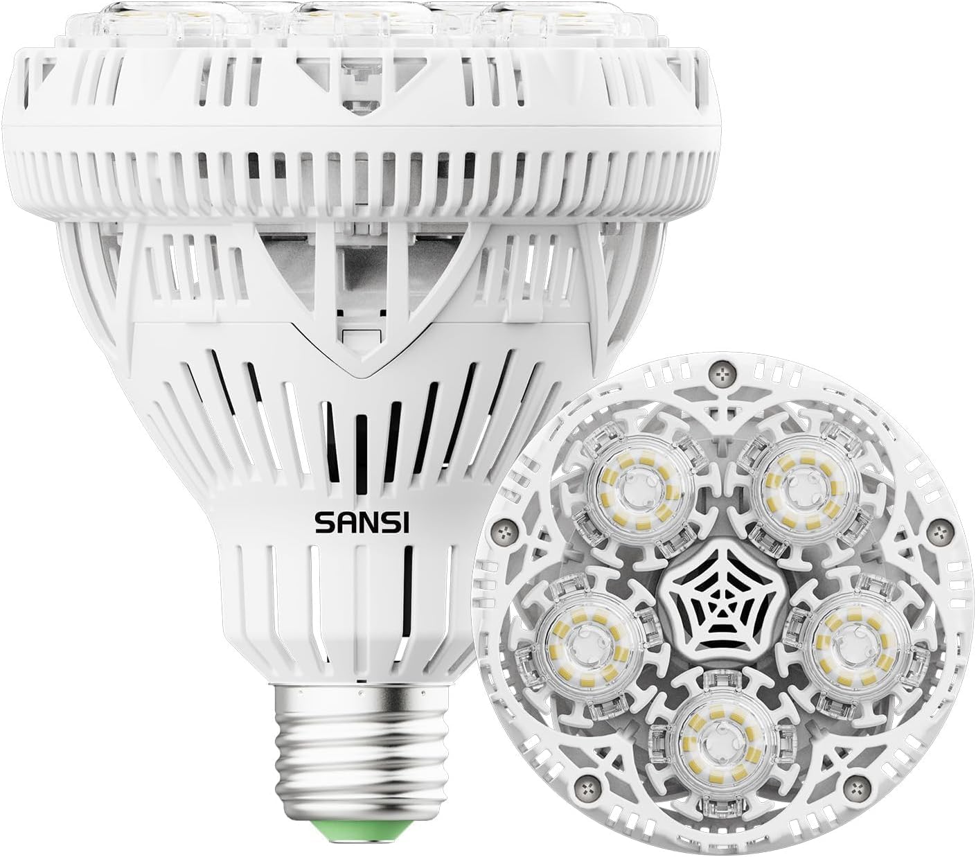 SANSI 4000 Lumens BR30 LED Light Bulb, Bright 250W Equivalent E26 LED ...