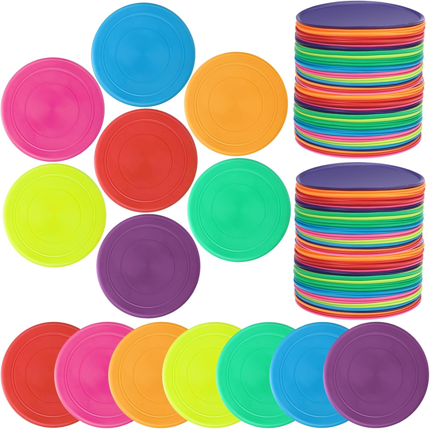 Amazon.com : Vinsot 70 Pcs Flying Discs Bulk Flying Discs for Kids Soft ...