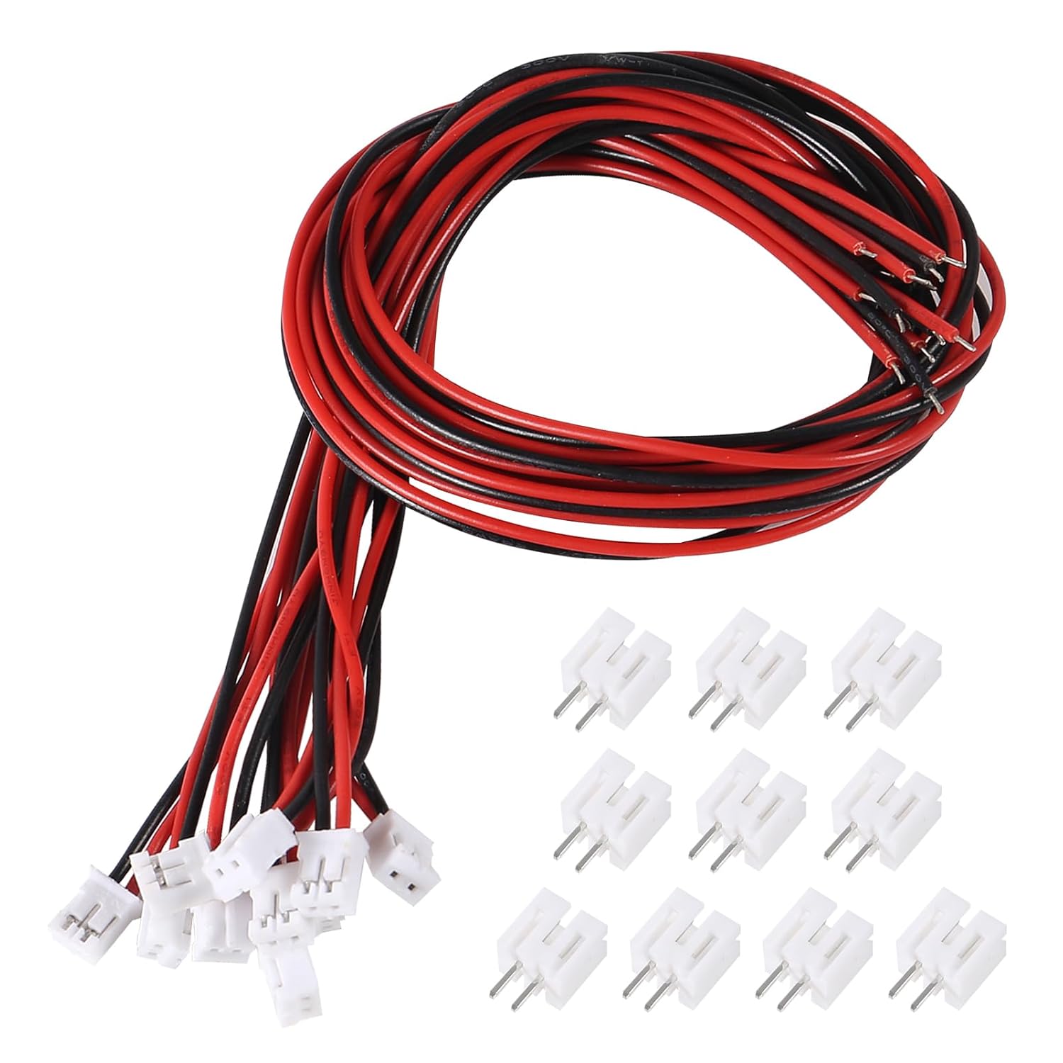 Amazon.com: Alinan 20pcs Jst 2.0 Ph 2 Pin Connector Plug, Included 10pcs Mini 2 Pin Jst Ph2.0 ...