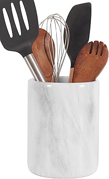 Amazon.com: Radicaln Marble Utensil Holder 6.5" Inches White Handmade ...