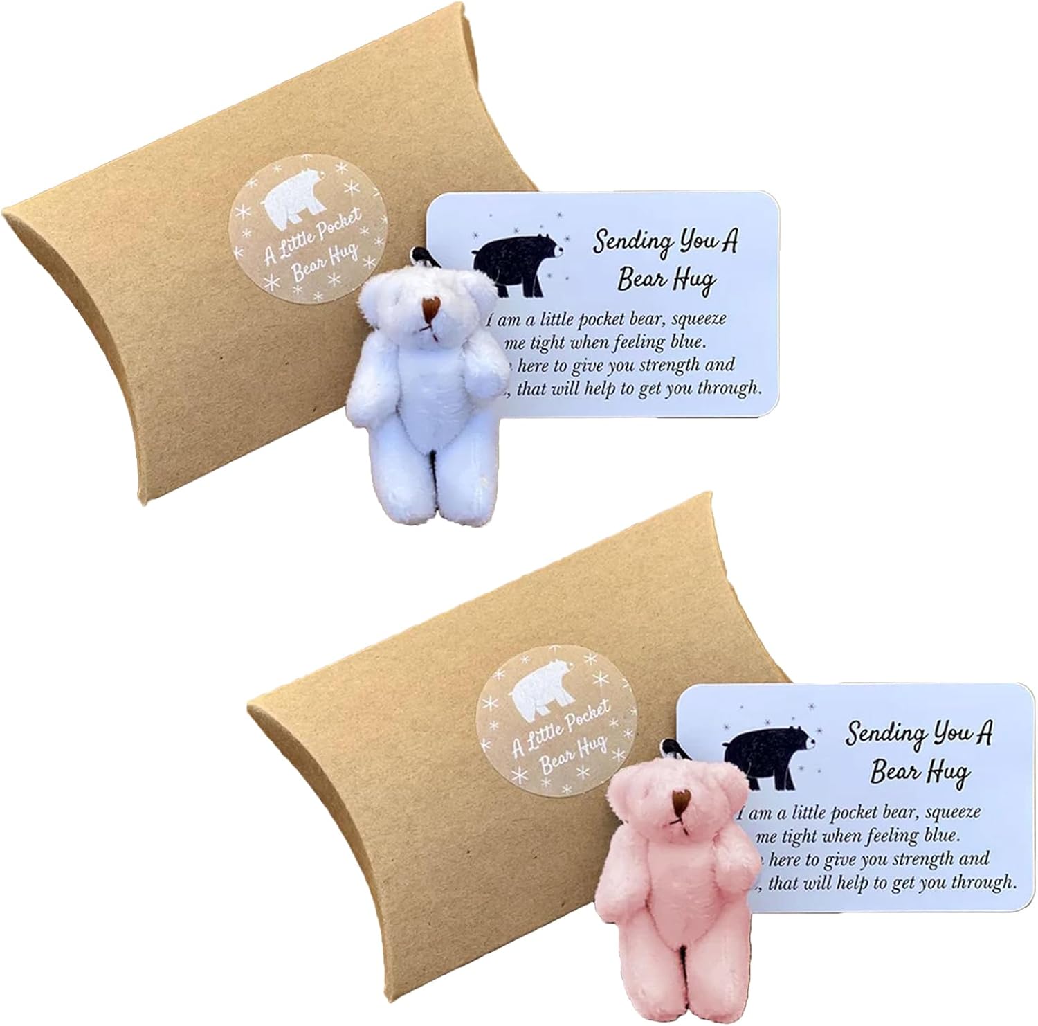 2Pcs Pocket Hug, Pocket Bear, Thinking of You Gifts, Pocket Hugs for ...