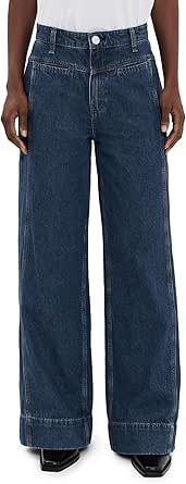rag & bone Women's Selah High Rise Tailored Wide Leg, Kenme, 28 at ...