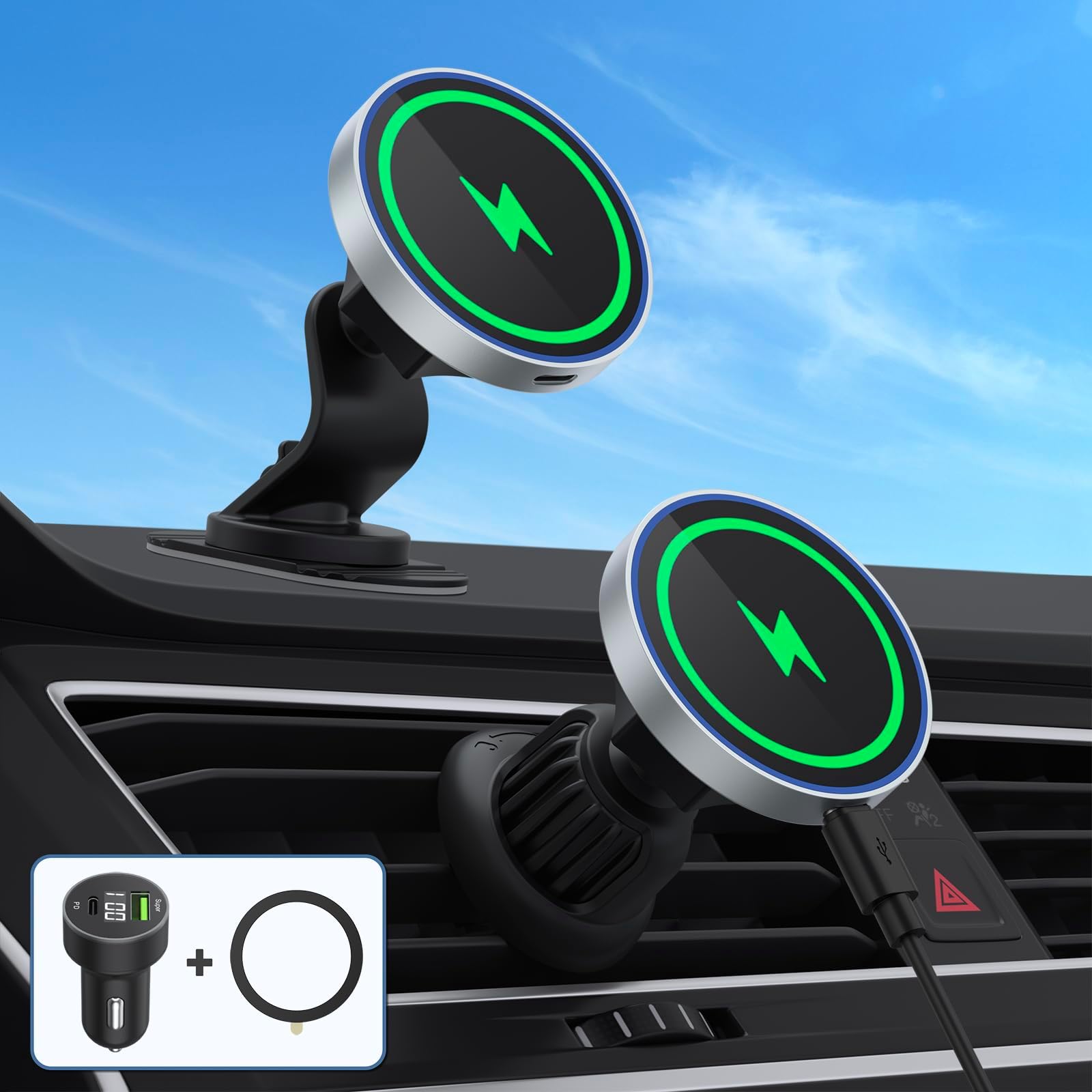 Vancle 15W Support Telephone Voiture Induction, Chargeur Mag-Safe ...