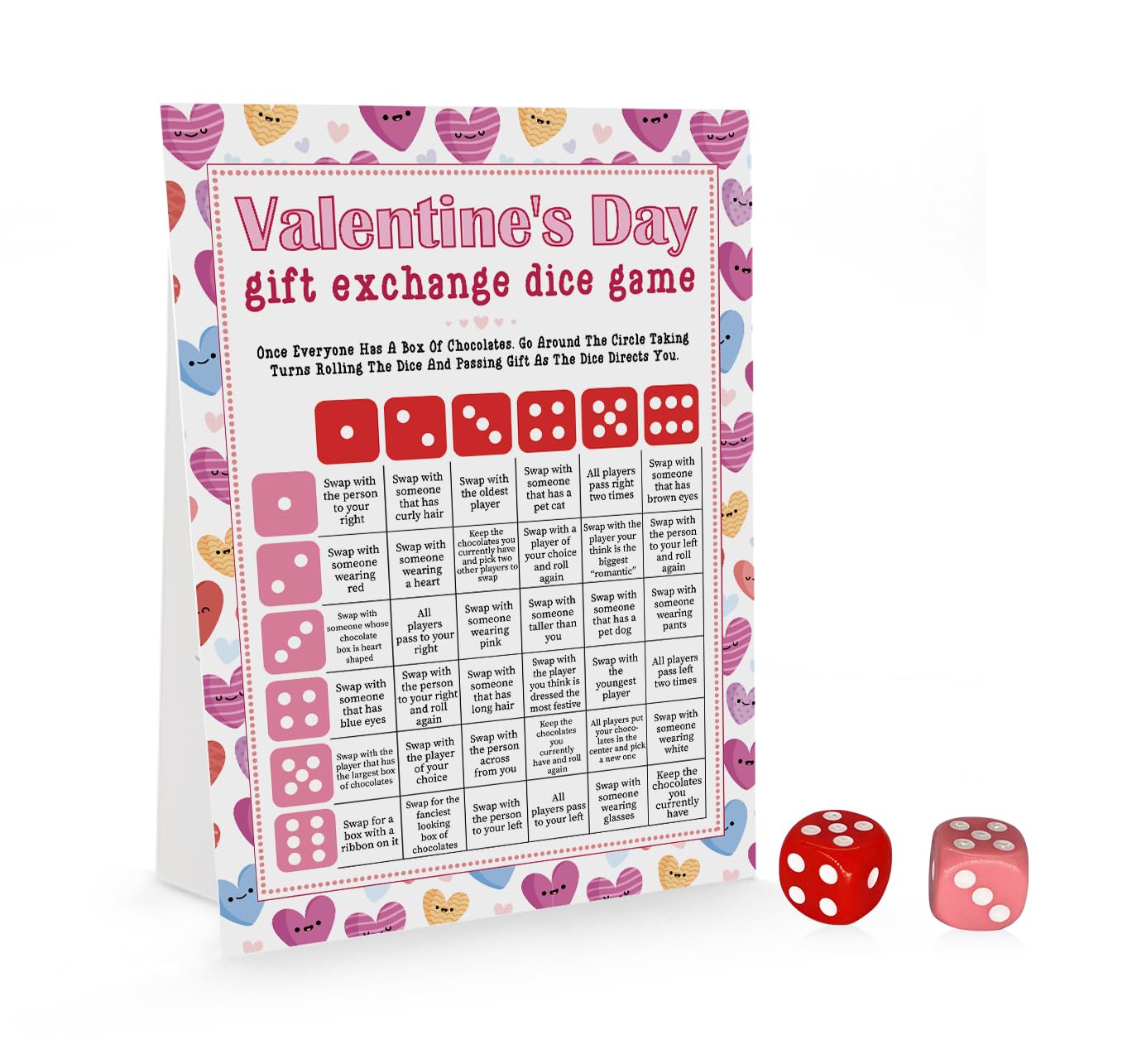 Left Right Valentine Game Black & White VALENTINE Rebuses 251–275