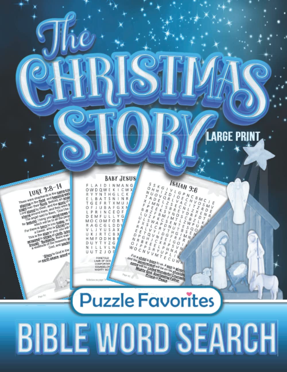 The Christmas Story Bible Word Search Large Print: Featuring Scriptures ...