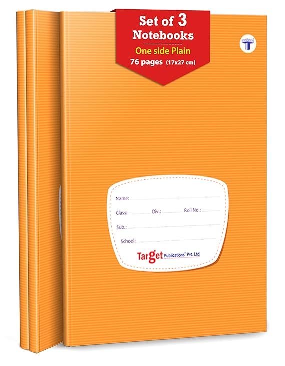 TARGET PUBLICATIONS Single Line Interleaf Notebooks| One Side Blank ...