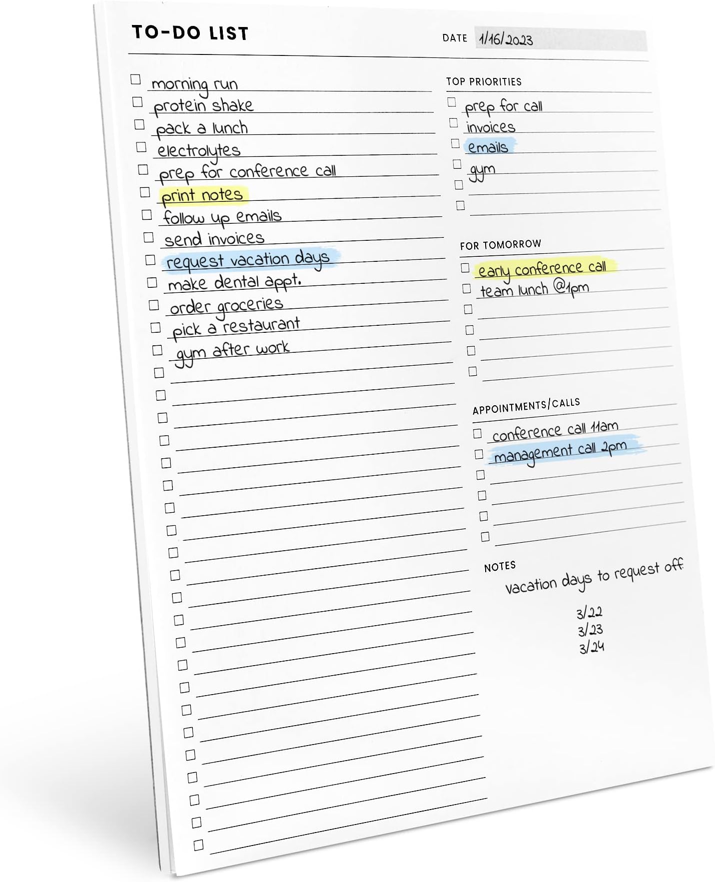 Amazon.com : To Do List Notepad: With Multiple Functional Sections ...