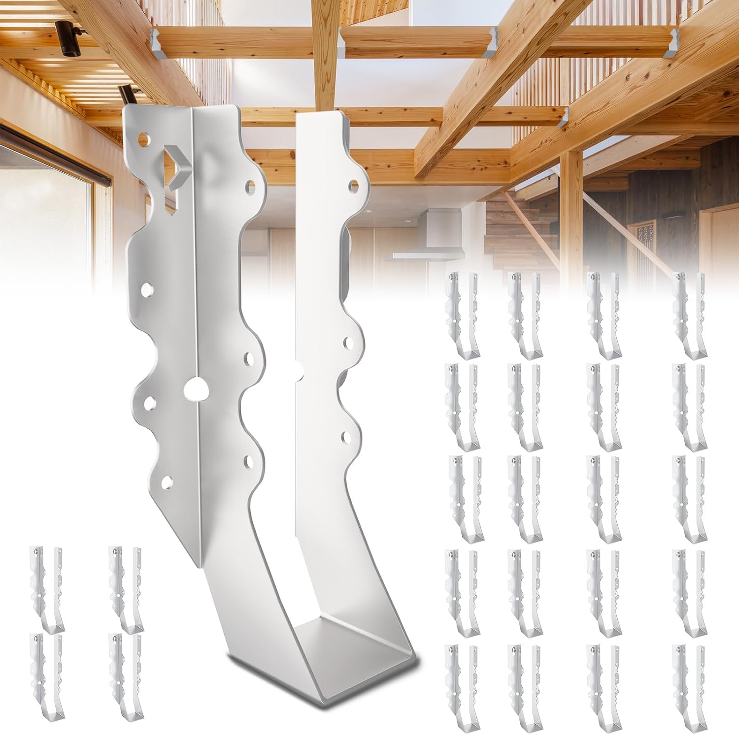 Amazon.com: 25 Pcs 2x8 Joist Hangers,20 Gauge Metal Face Mount Joist ...