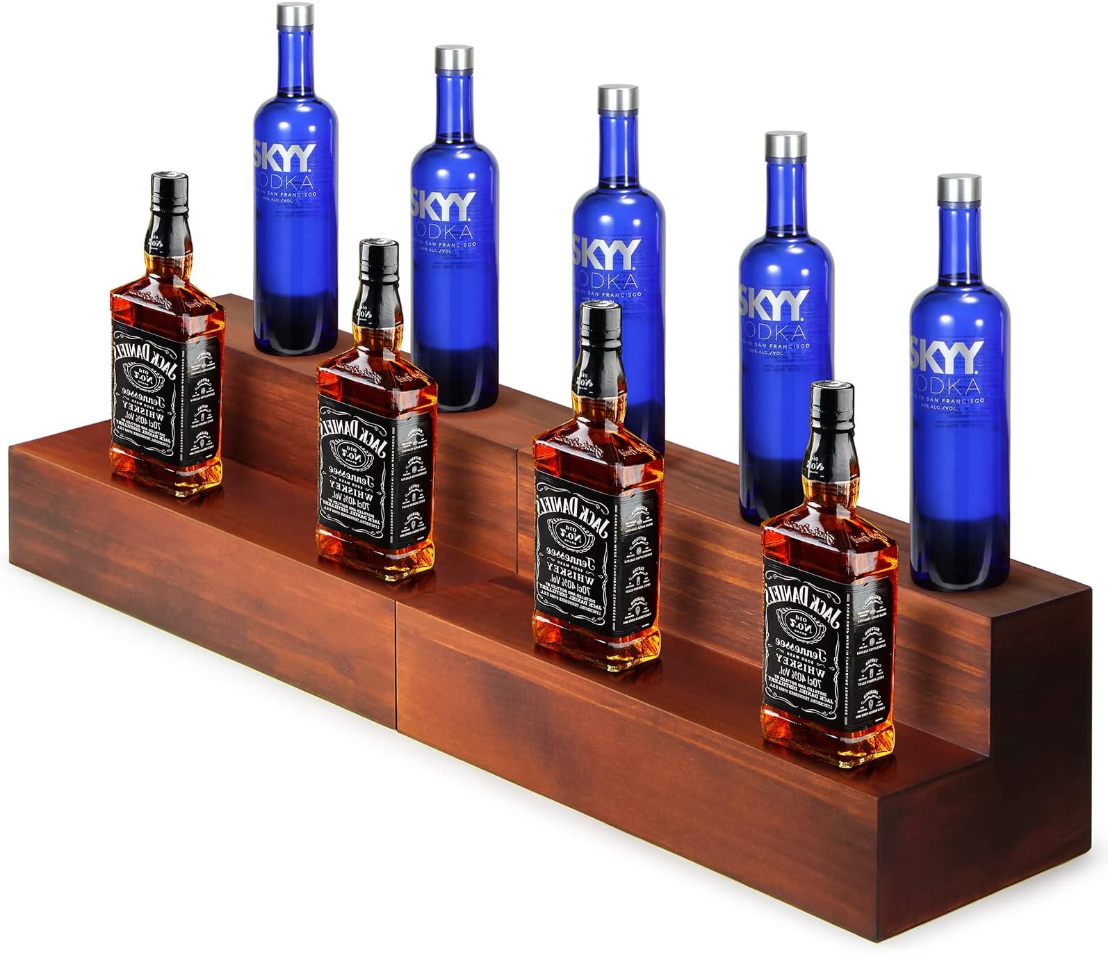 Amazon.com: Alytree Expandable Liquor Bottle Display Shelf,2 Pack bar ...