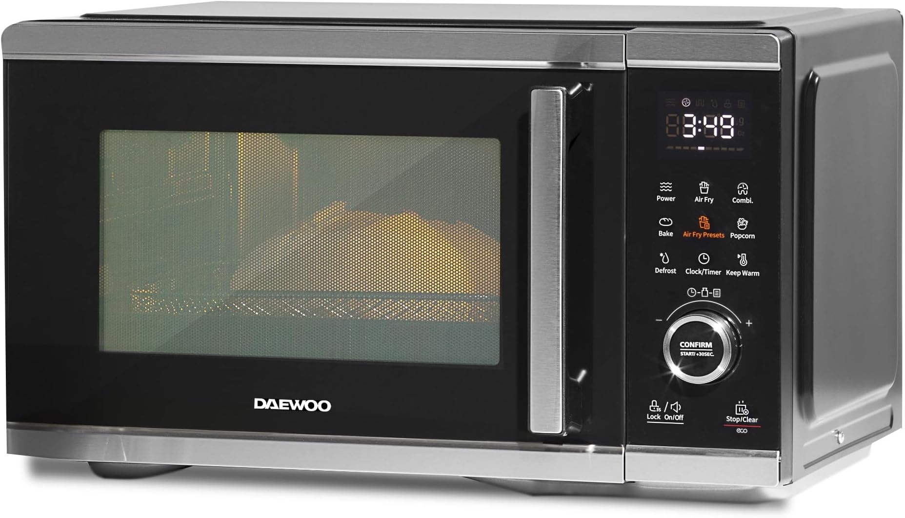 Daewoo Actuate Range, 26 Litre Air Fryer & Microwave Oven, 2400W, 5-In ...