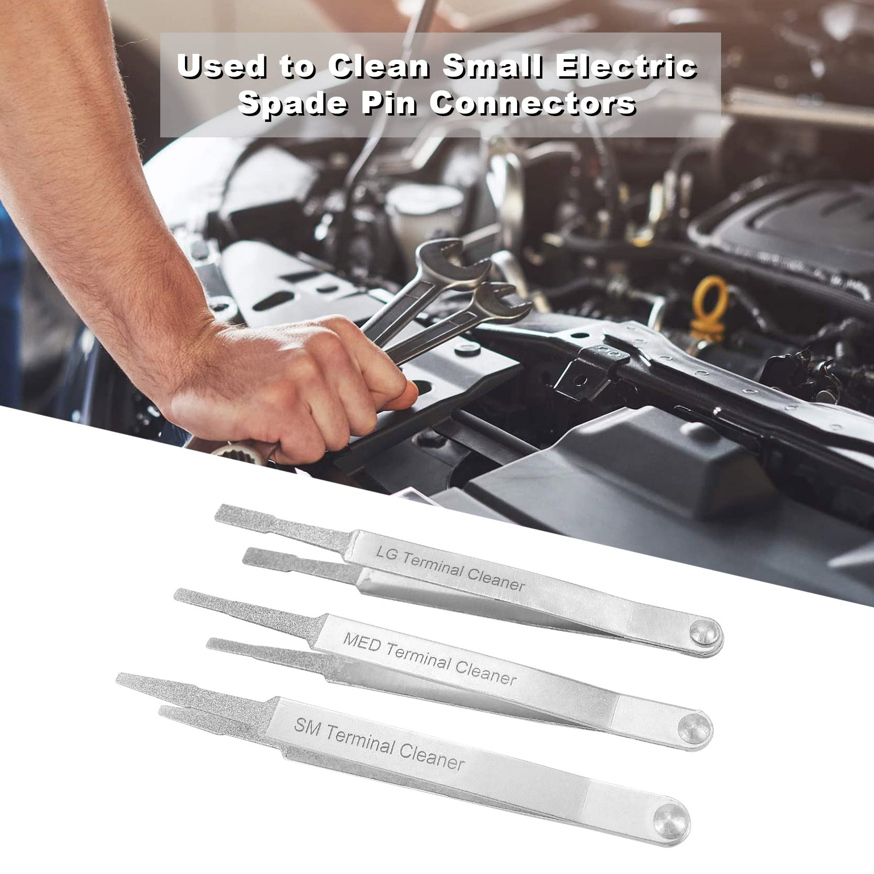 Snapklik.com : Terminal Cleaning Tools, 3-Piece Metal Terminal Cleaner ...