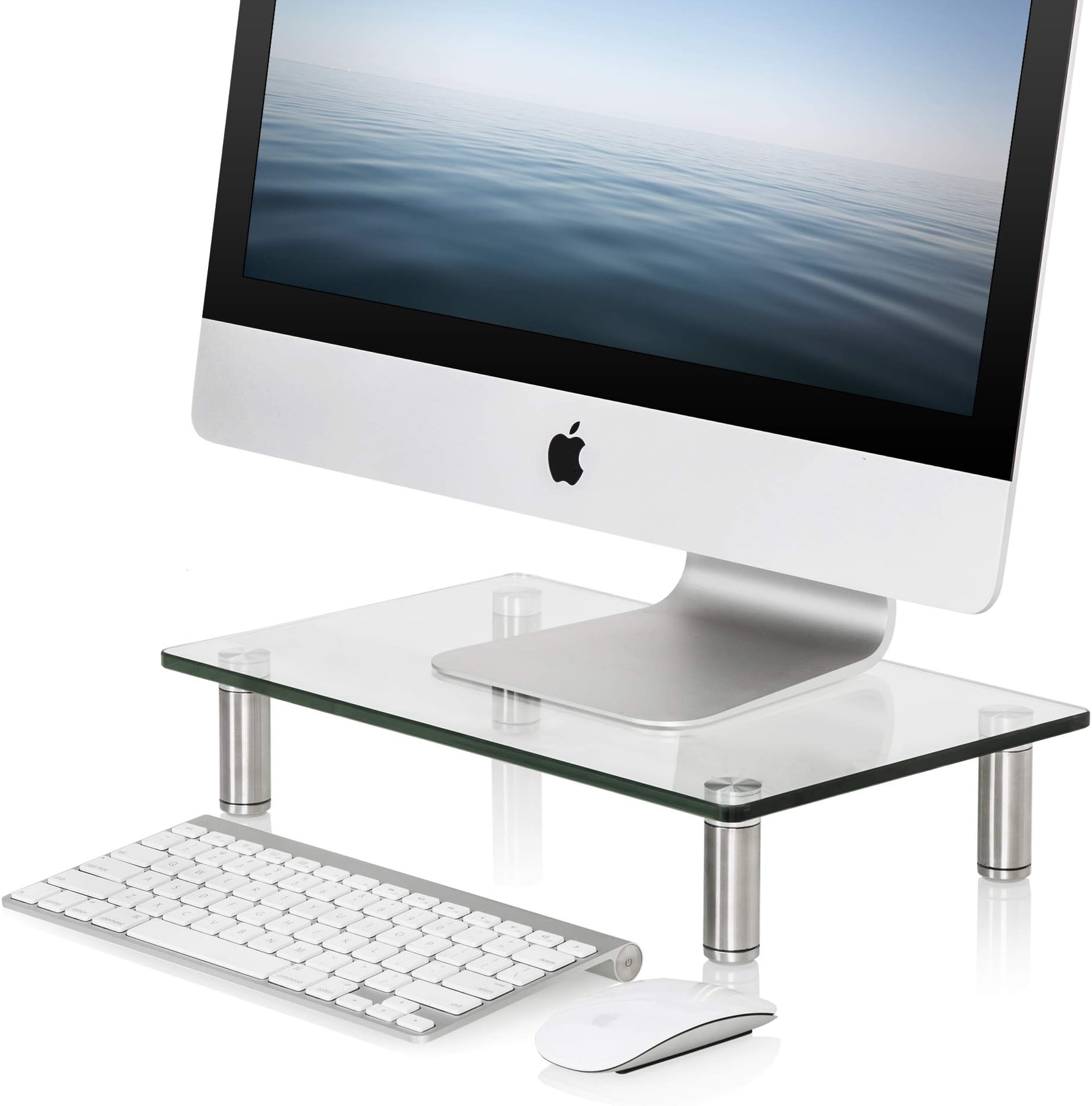 Amazon.com: Yestbuy Acrylic Monitor Stand Riser, Clear Computer Monitor ...