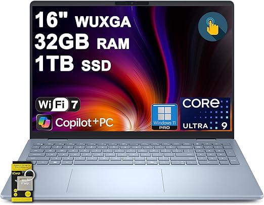 Amazon.com: Dell 16 Plus Laptop 16" WUXGA Touch Intel 8-core Ultra 9 288V (Up to 48 Tops) 32GB ...