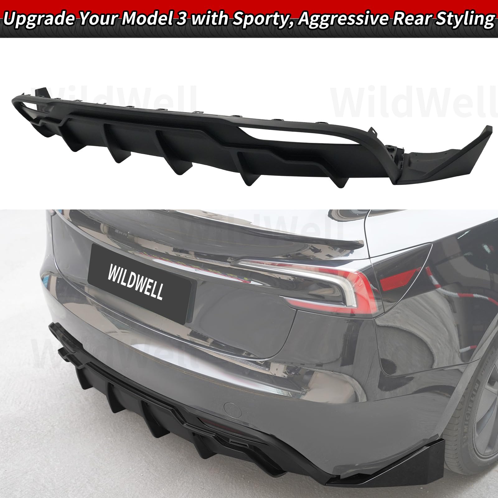 FOR 2025-2026 TESLA Model Y Juniper Dry Carbon Fiber Rear Bumper Tesla ...