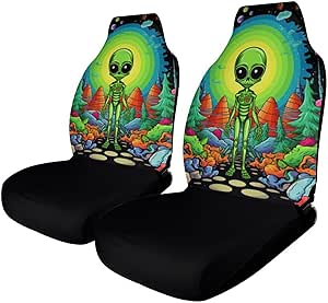 Amazon.com: KUYT Flower Fantasy Mountain Alien Car Seat Covers for ...