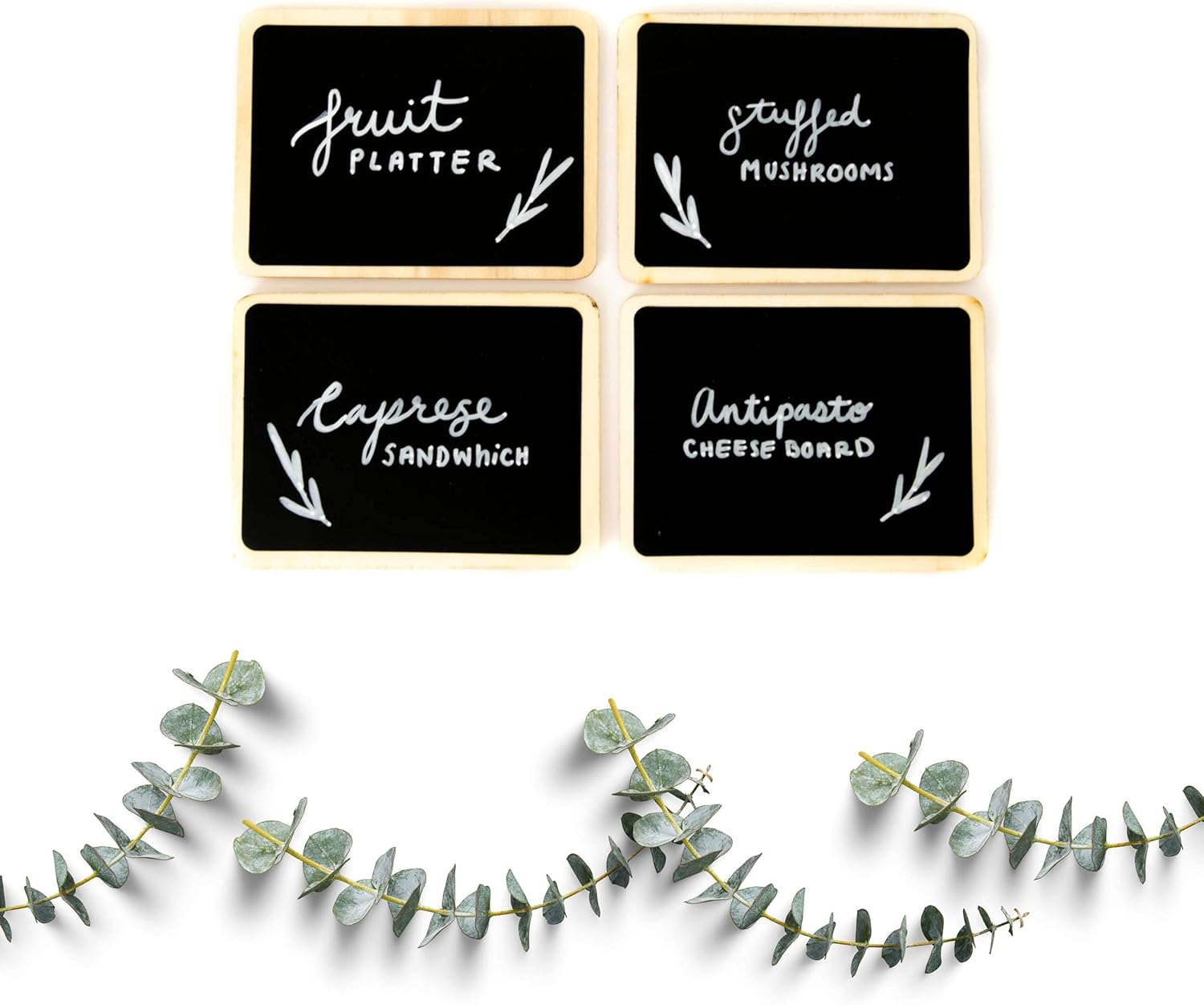 Mini Chalkboard Signs for Food - Set of 18 Small Chalk Signs and 3 ...