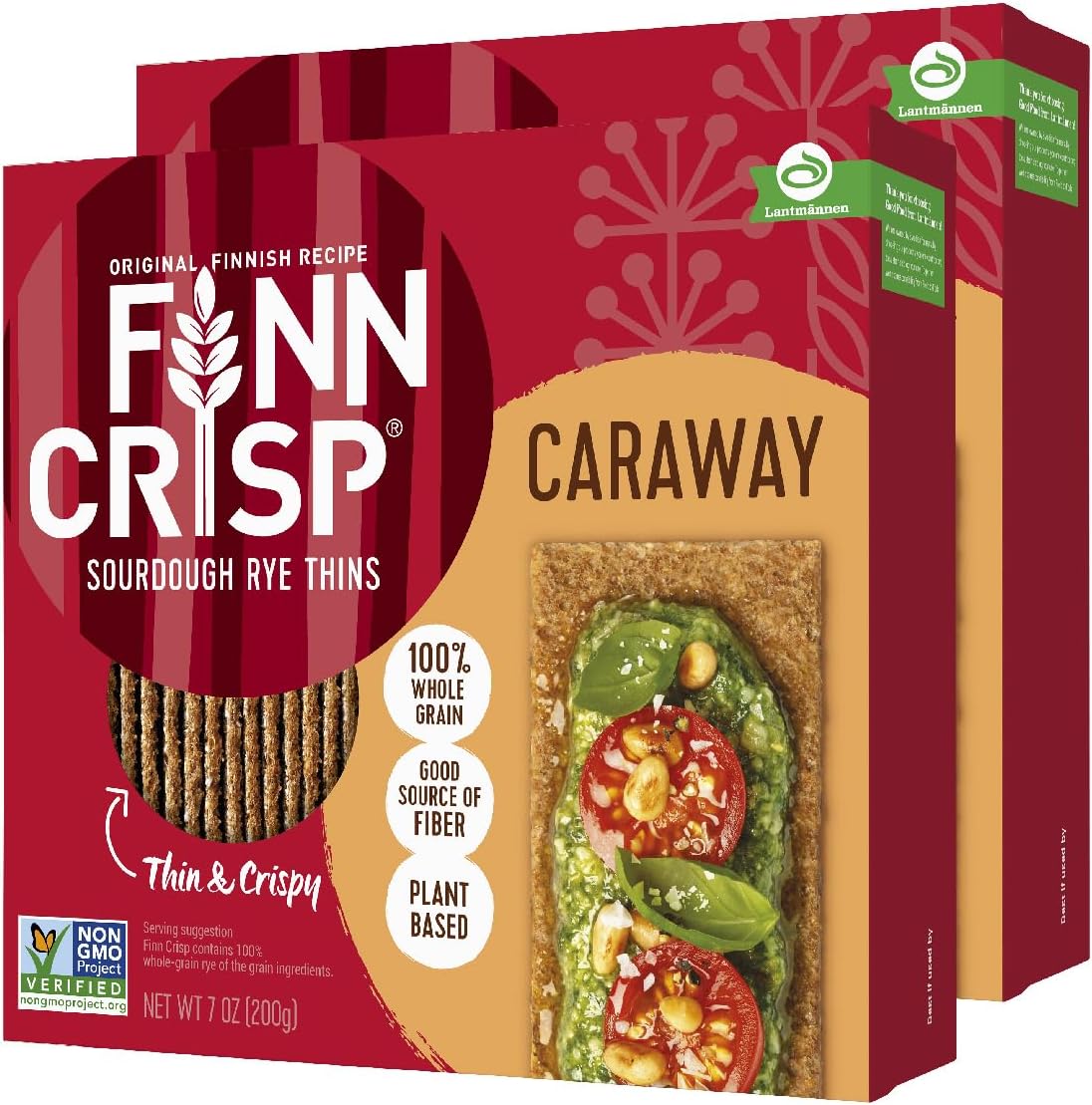Amazon.com: Finn Crisps Original Rye Crispbread 7oz | Thin, Crispy Rye ...