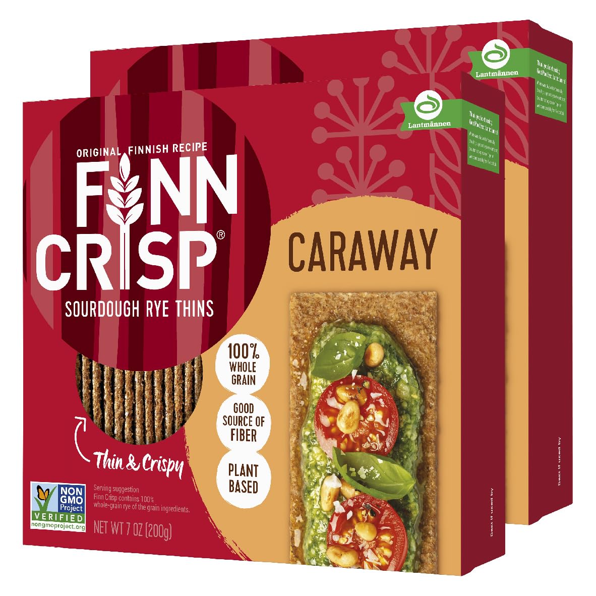 Amazon.com: Finn Crisps Rye Crispbread with Caraway 7oz | Thin, Crispy ...
