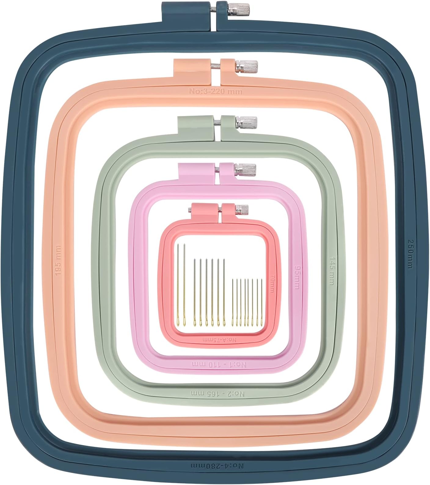 Amazon.com: Nurge Lilac Large (No:4) Plastic Square Embroidery Hoop ...