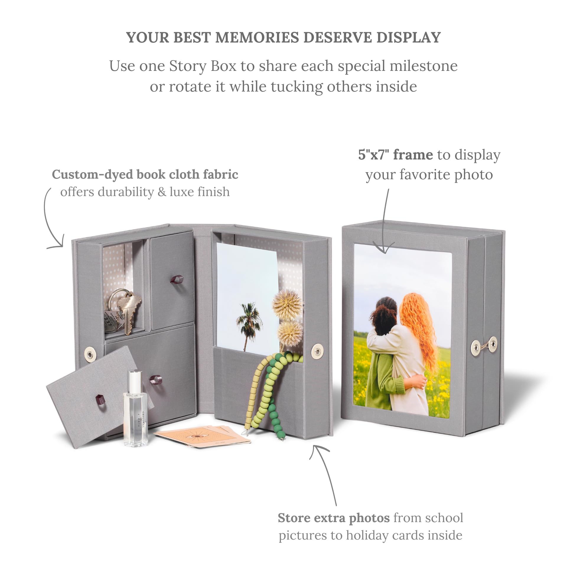 Snapklik.com : Small Keepsake Box And Fabric Photo Frame - Memory Box ...