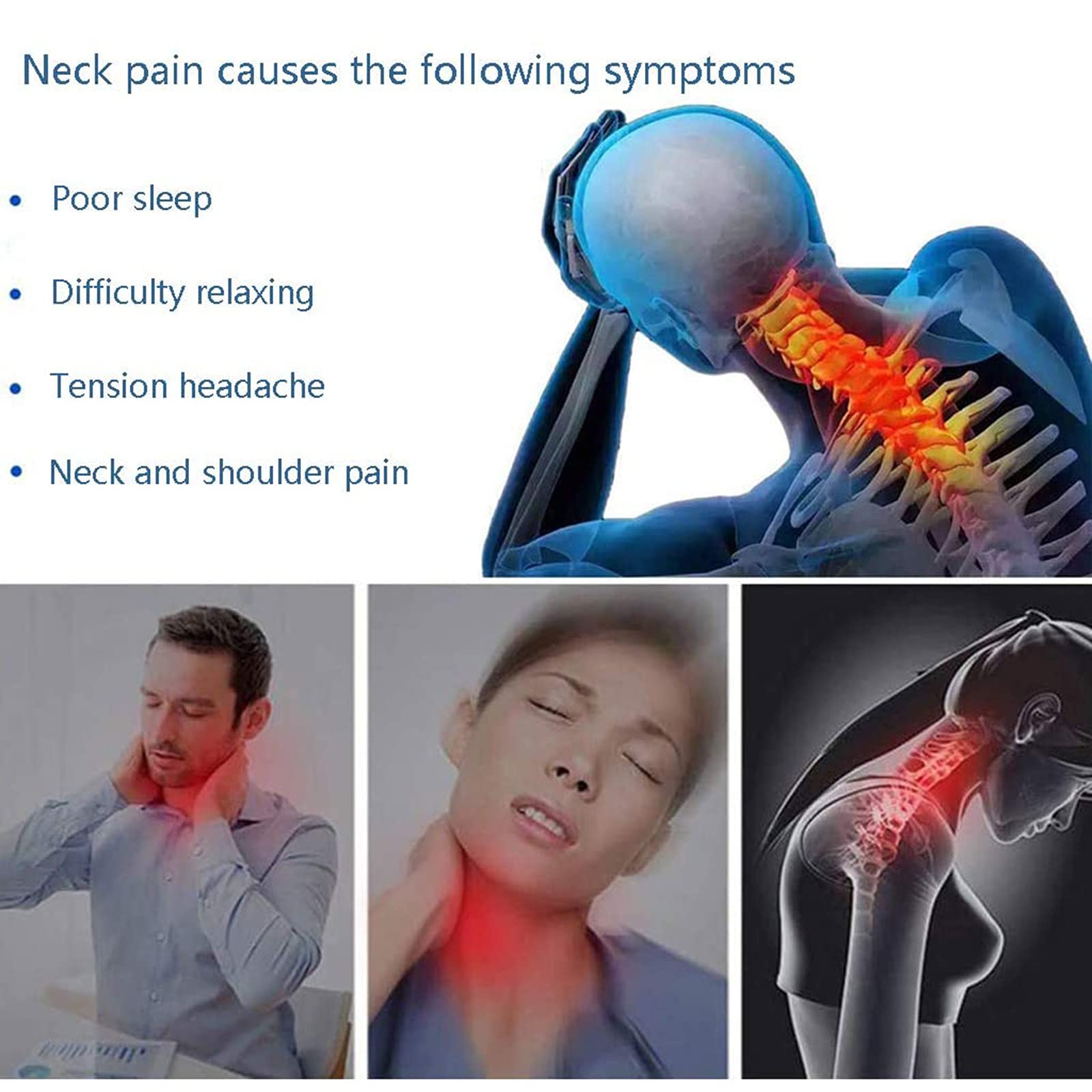 VCXZ Cervical Traction Device - Neck Exerciser Relief for Stiffness ...