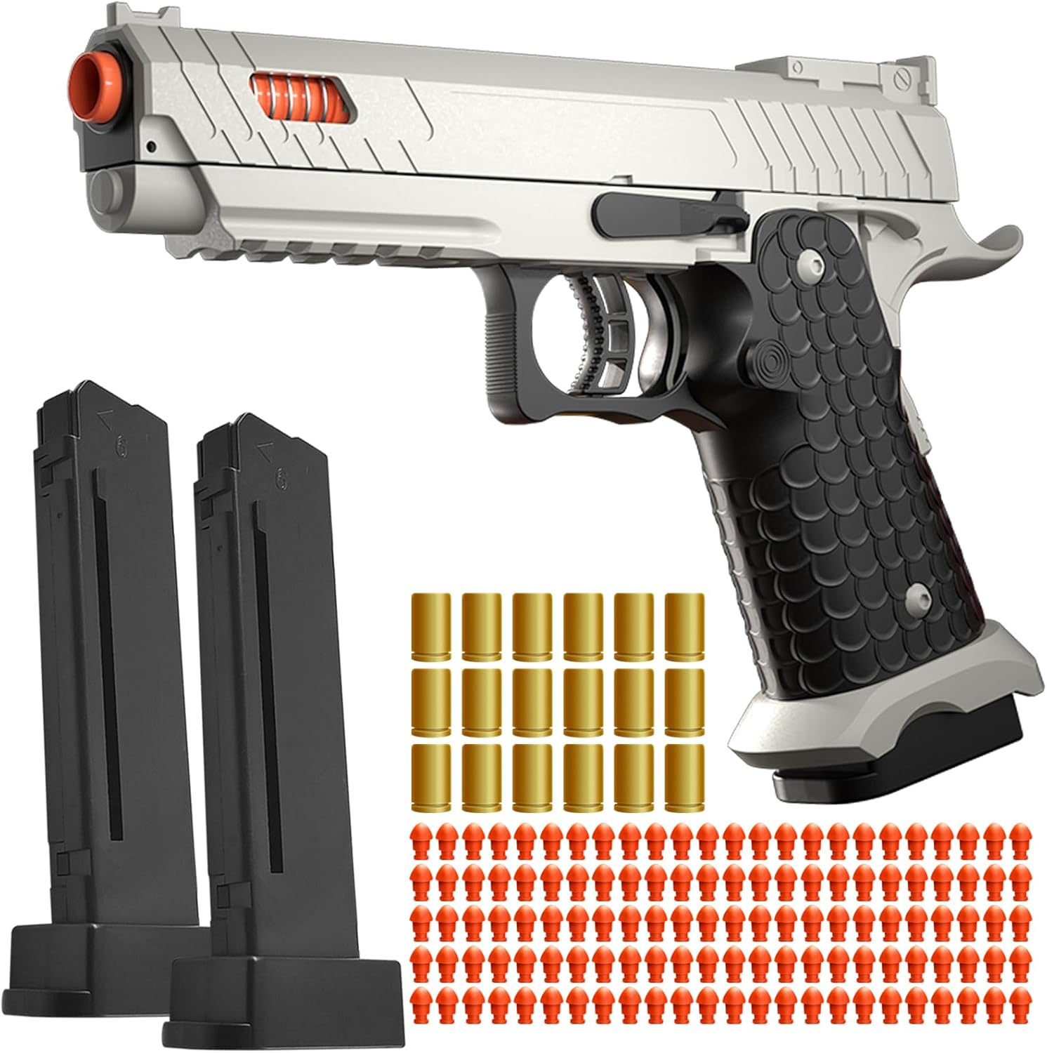 Amazon.com: Soft Bullet Toy Gun with Shell Ejecting,Fidget Toy Gun with ...