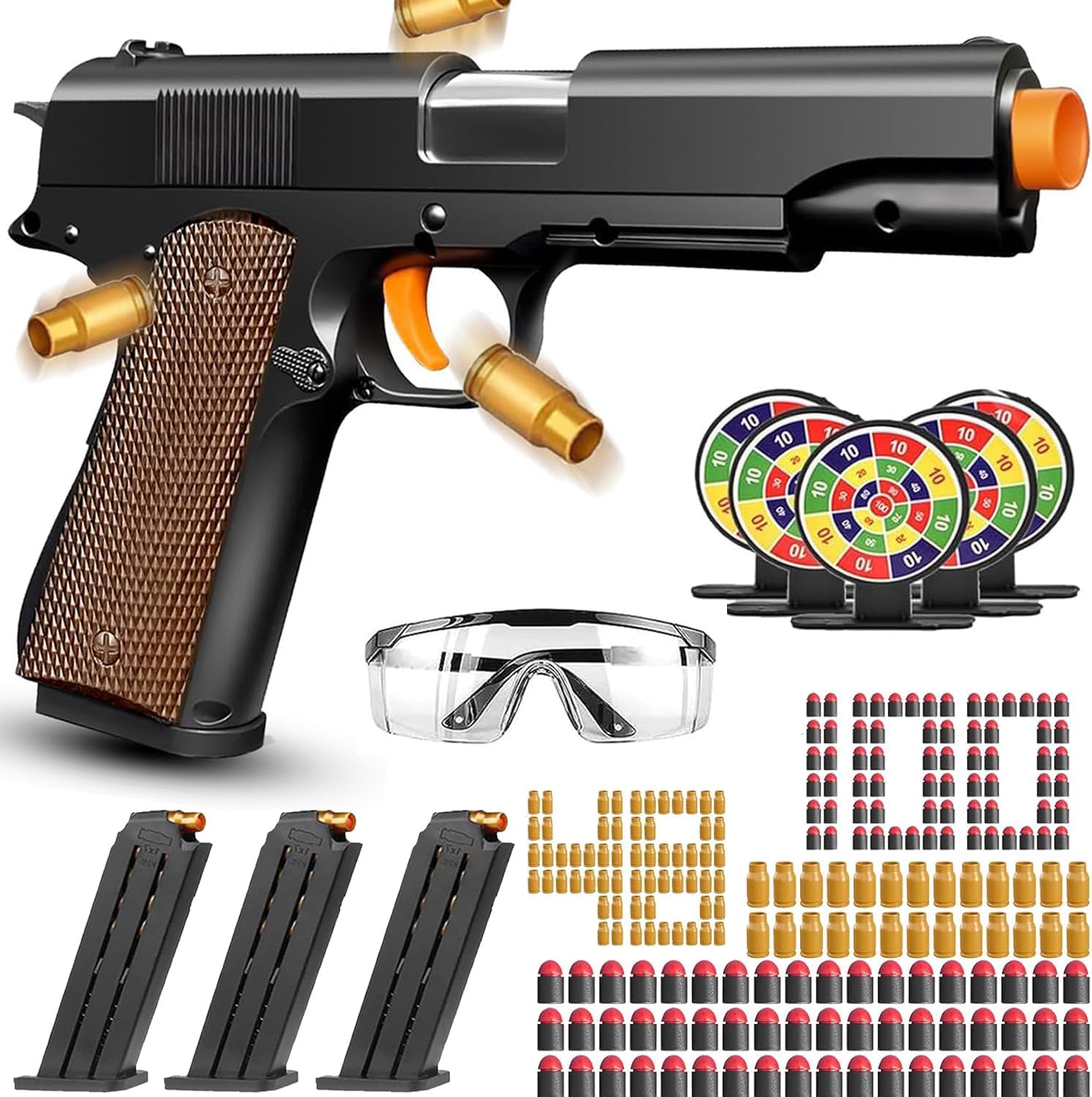 Amazon.com: Toy Gun Soft Foam Bullets Shooting Games with Shell ...