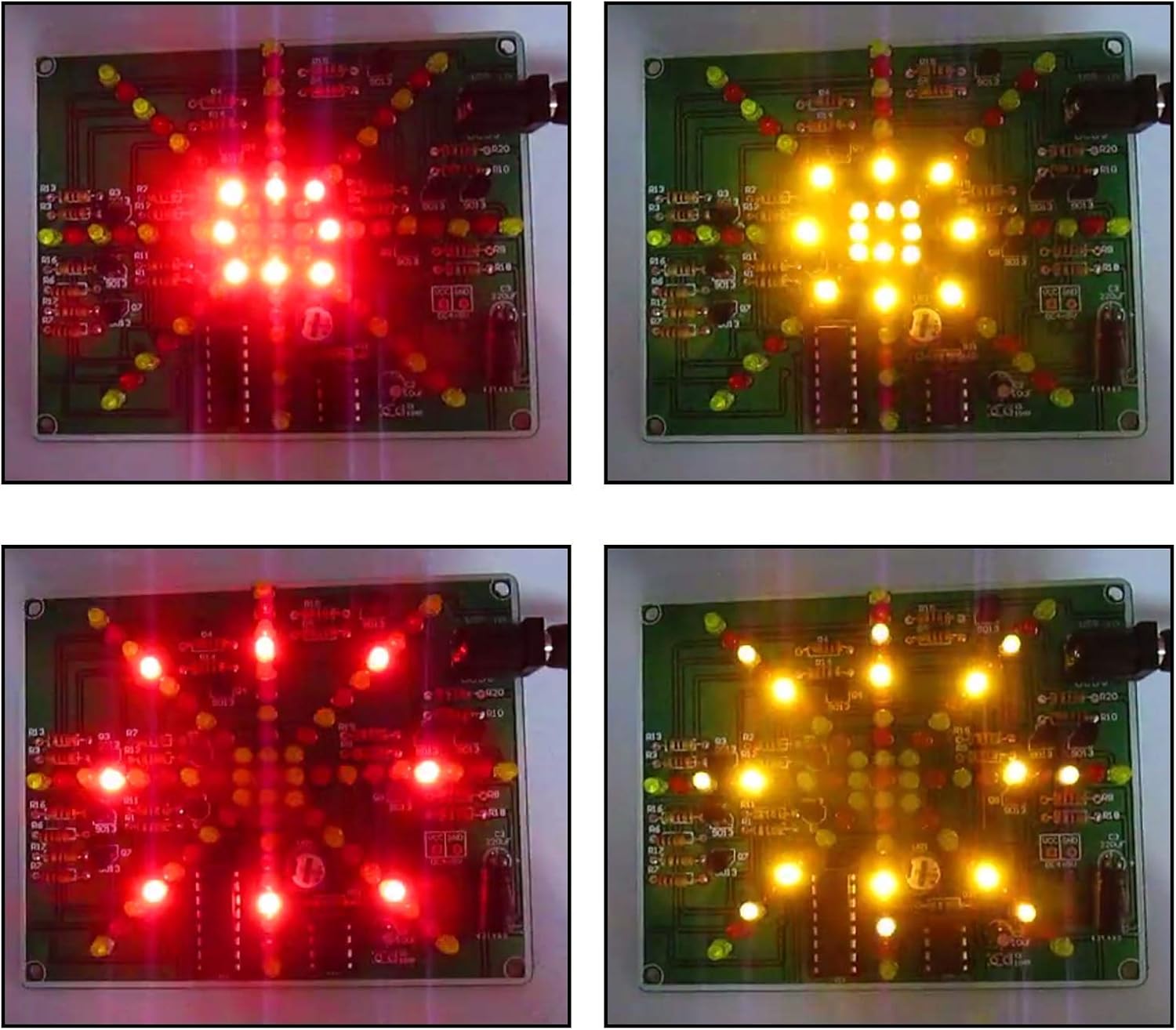 2 Sets of Electronic Flashing Lights DIY Components Soldering Practice ...