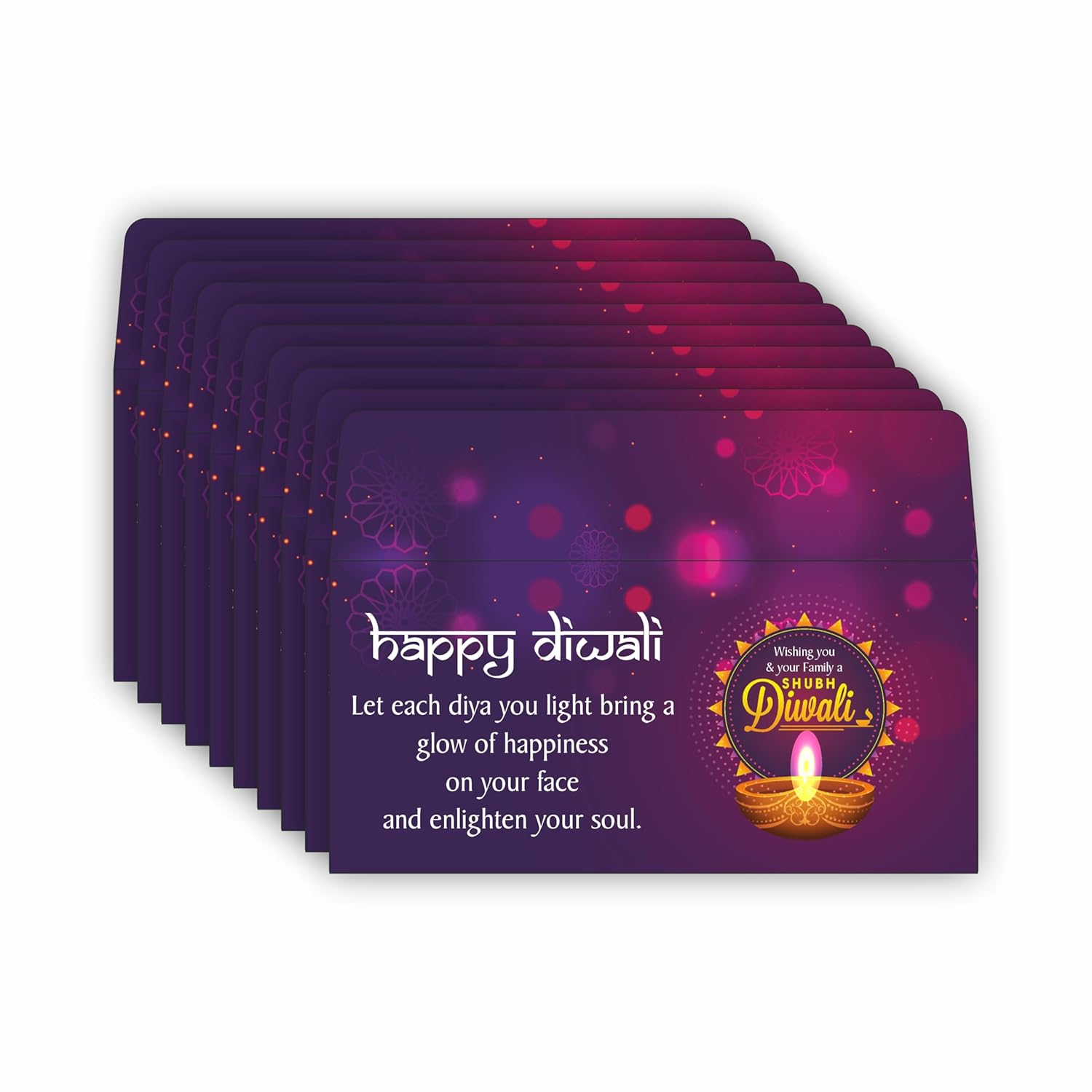 Anne Print Solutions® Pack Of 10 Happy Diwali Envelopes Shagun Lifafa ...