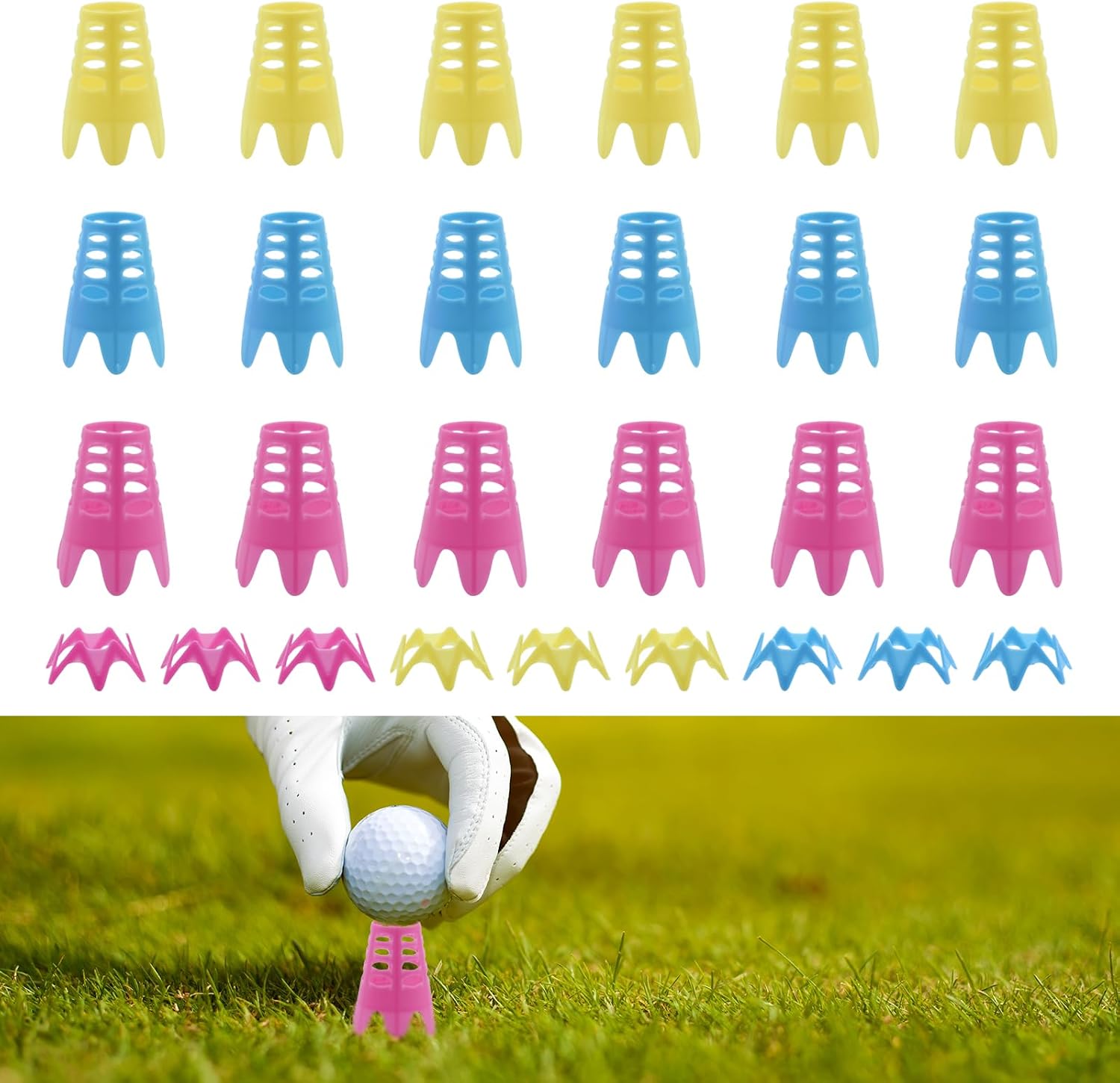 Zyluniy Golf Tees Kunststoff, 27 Stück Golf-Simulator-Tees ...