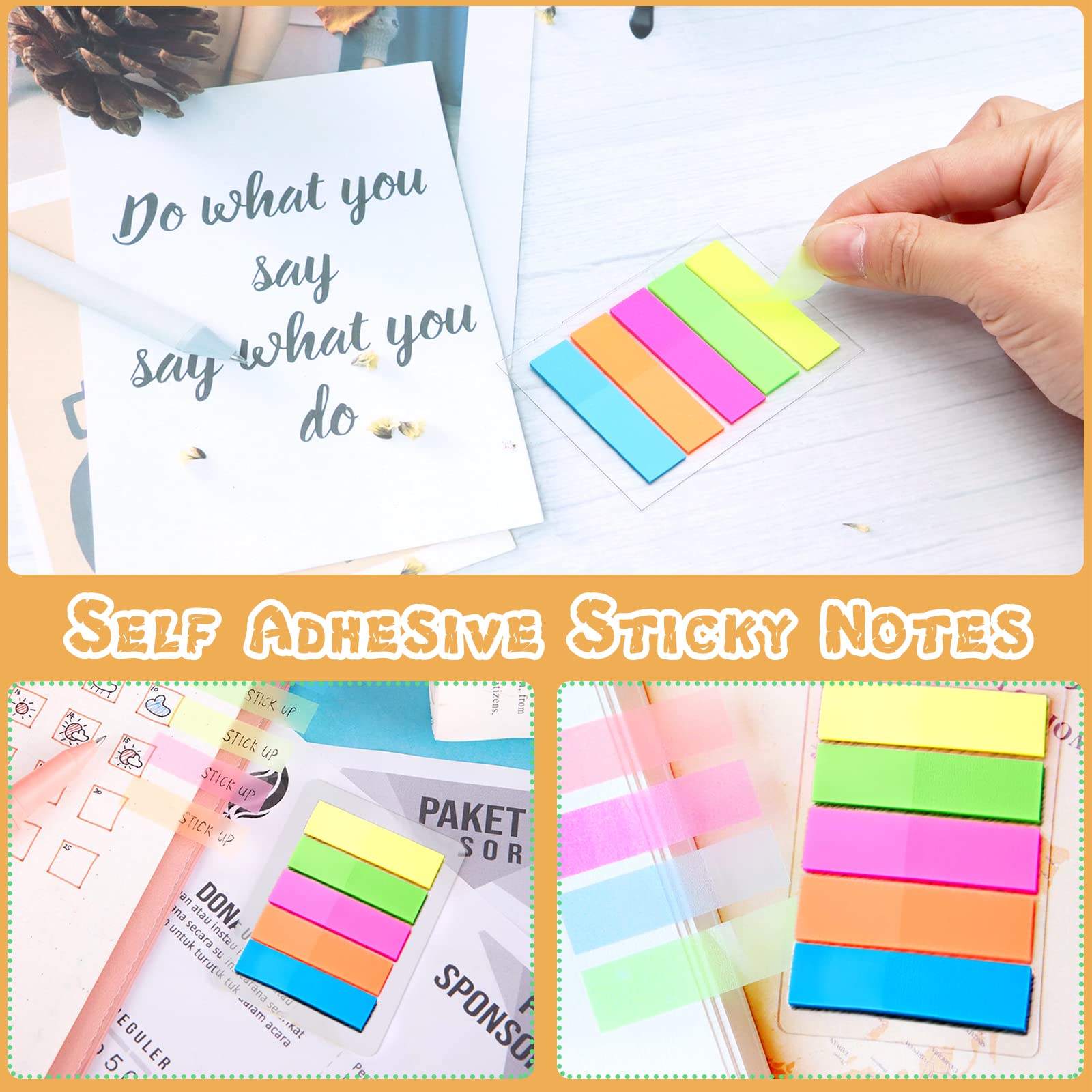 ZOCONE Tabbed Index Cards 300PCS Flash Cards Colourful Revision Cards ...