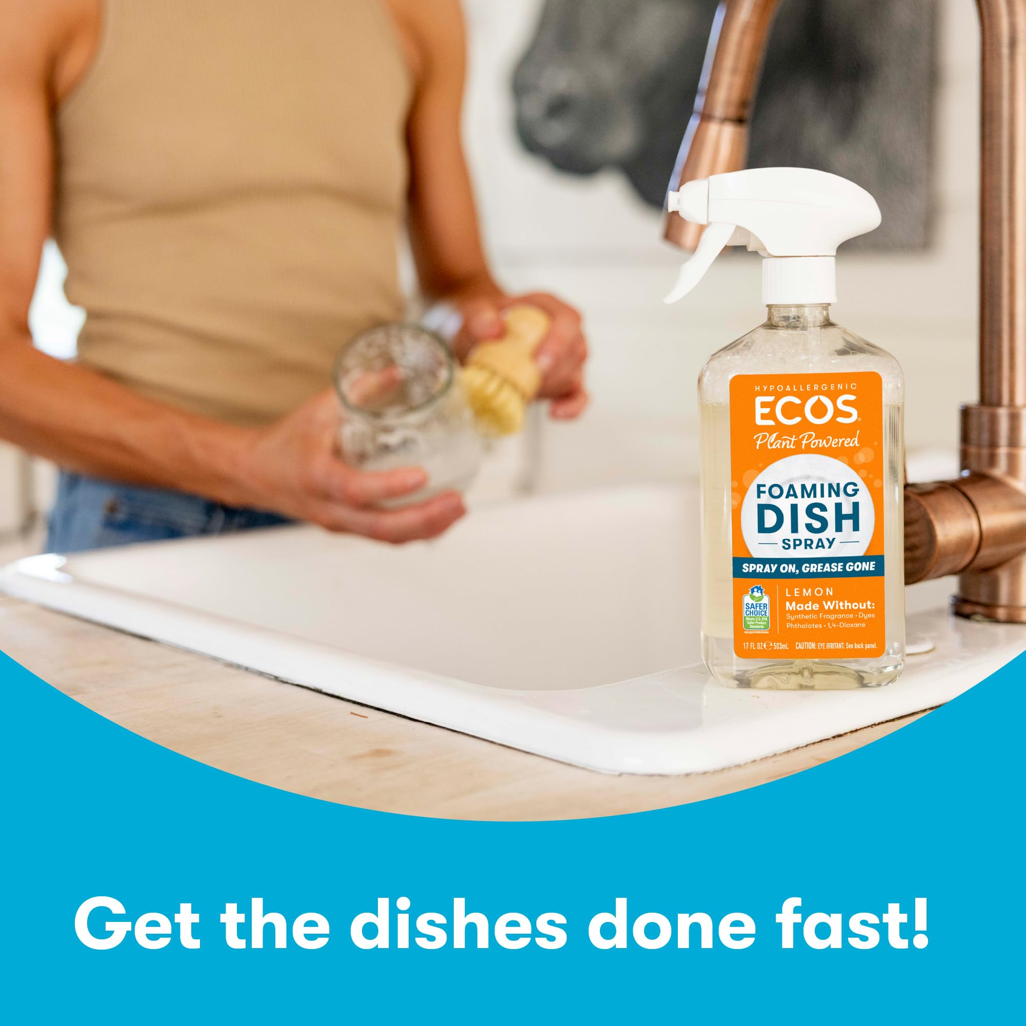 Snapklik.com : ECOS Foaming Dish Soap, Powerful Spray-On Formula, Saves ...