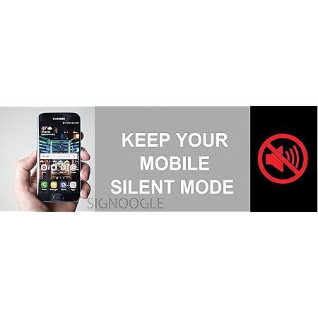 SIGNOOGLE Keep Your Mobiles Silent Mode Signs Sticker Wall Medical ...
