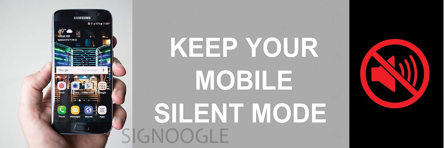 SIGNOOGLE Keep Your Mobiles Silent Mode Signs Sticker Wall Medical ...