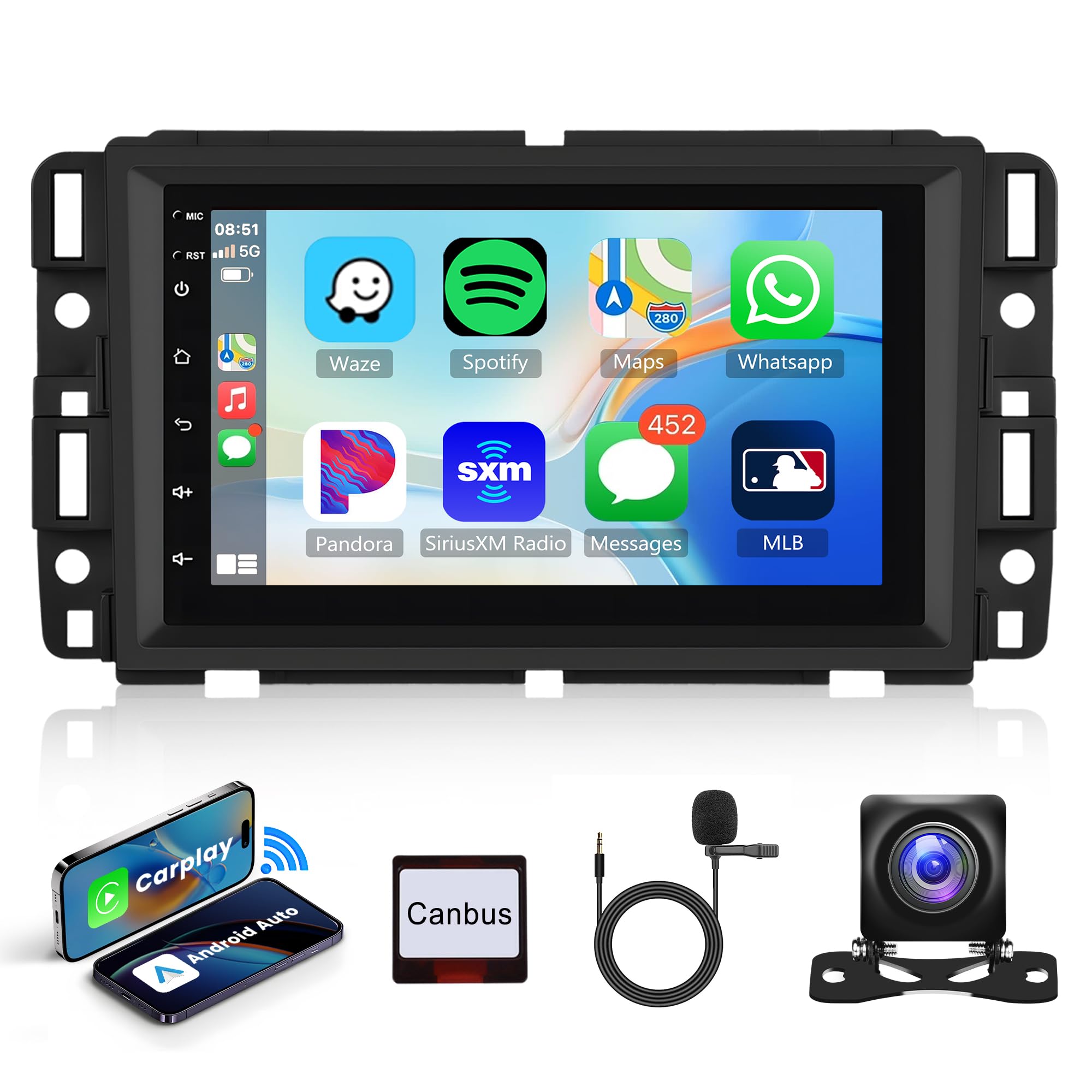 Amazon.com: 2G+64G Car Stereo for Chevrolet Silverado GMC Sierra Yukon ...