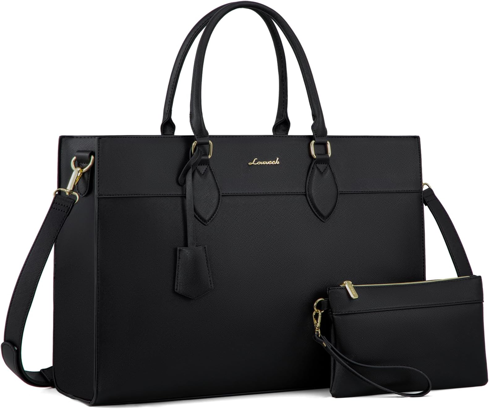 Amazon.com: LOVEVOOK Laptop Bag for Women, 17 Inch Large PU Leather ...