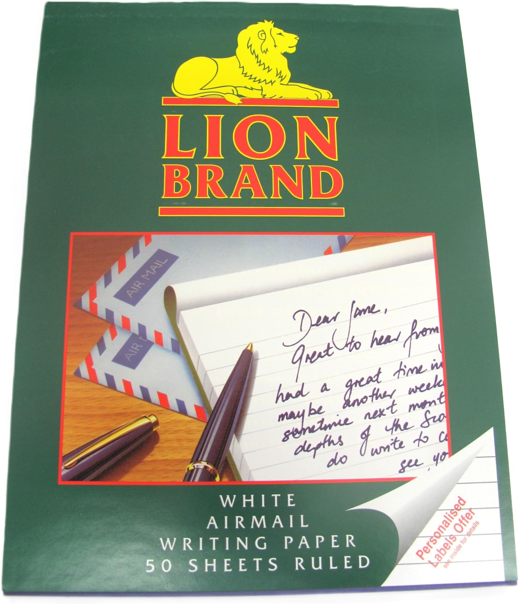 Basildon Bond Luxury Writing Pad with 40 Sheets - Airmail Blue, A5 (148 ...