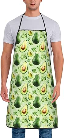 Amazon.com: TZTTZT Chef Aprons for Men and Women - Green Avocado Print ...