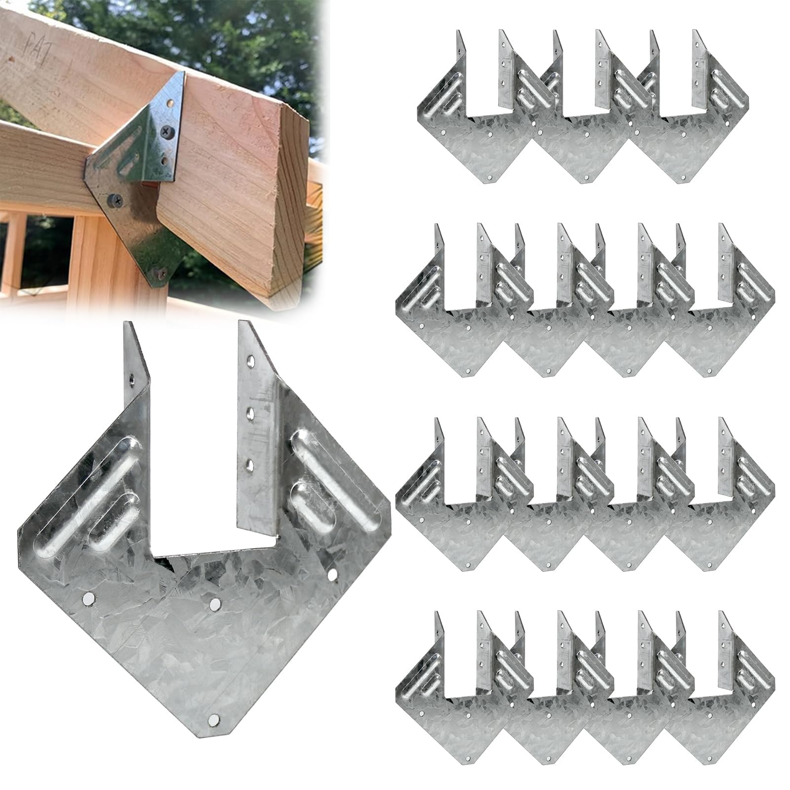 Snapklik.com : Tylulikaty 20 Pack 18-Gauge Hurricane Ties For Rafter