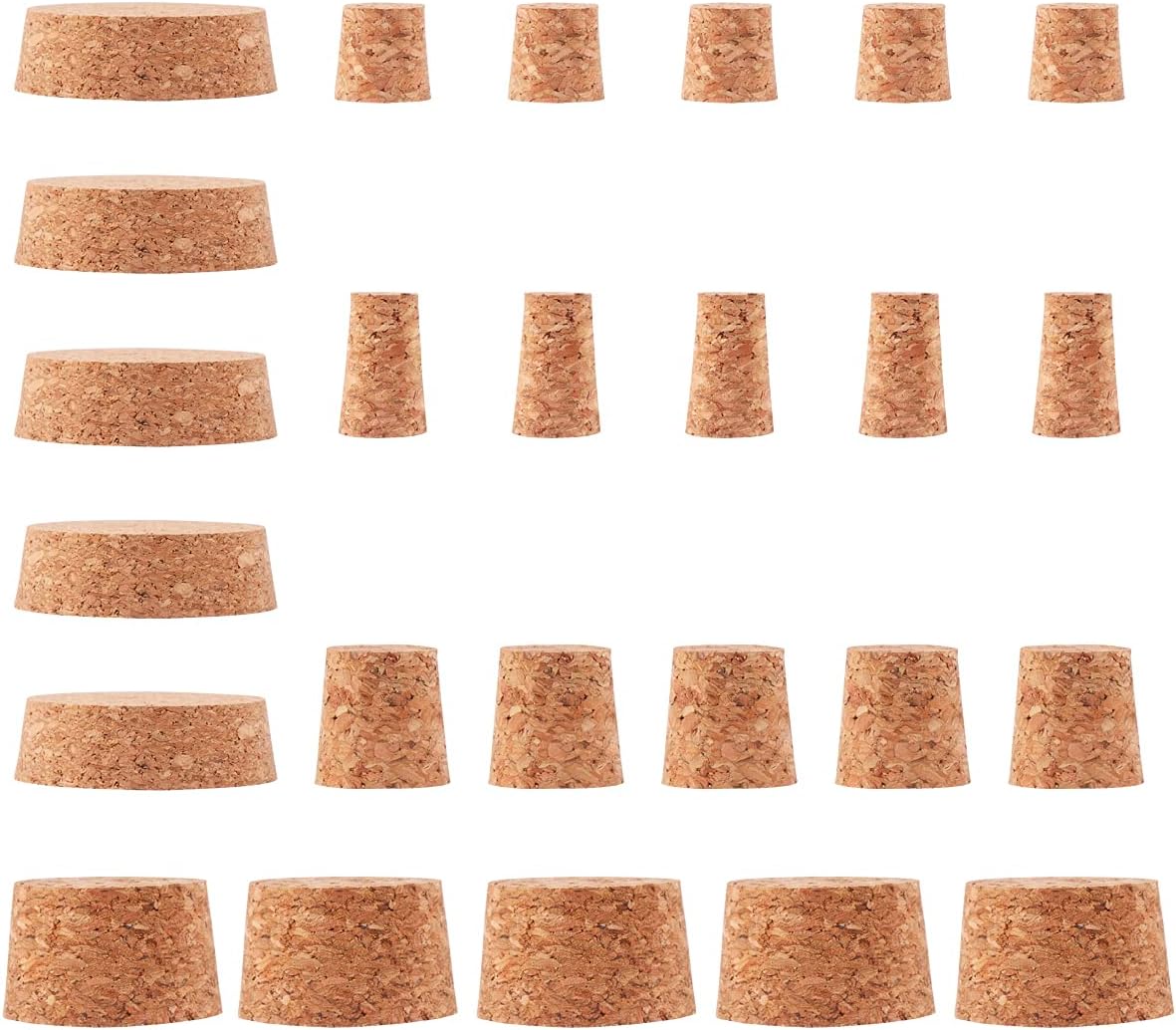 Amazon.com: Beavorty 25Pcs Tapered Cork Plugs Wooden Wine Bottle Cork ...