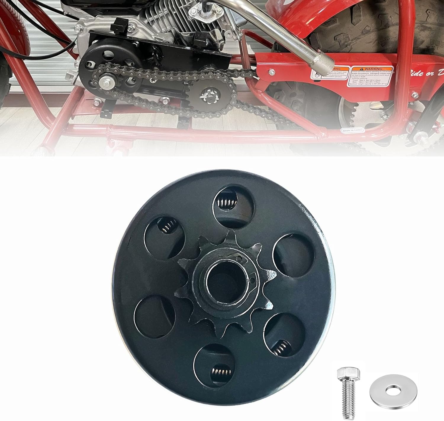 Amazon.com: Chikia CT200U Clutch 5/8" Bore 10 Tooth 16mm 10T #40/41/420 ...