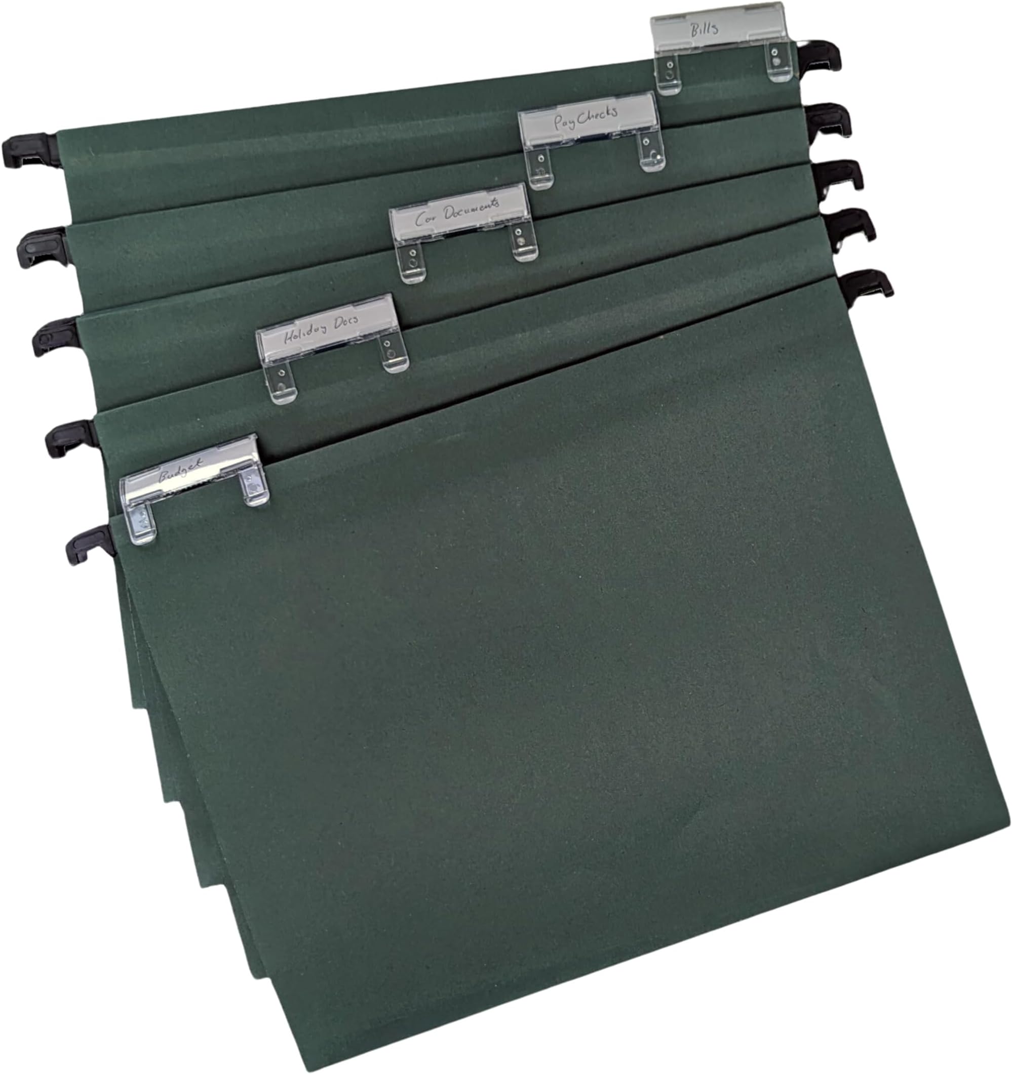 Cathedral Products A4 Green Manilla Suspension Files with Clip on Index ...