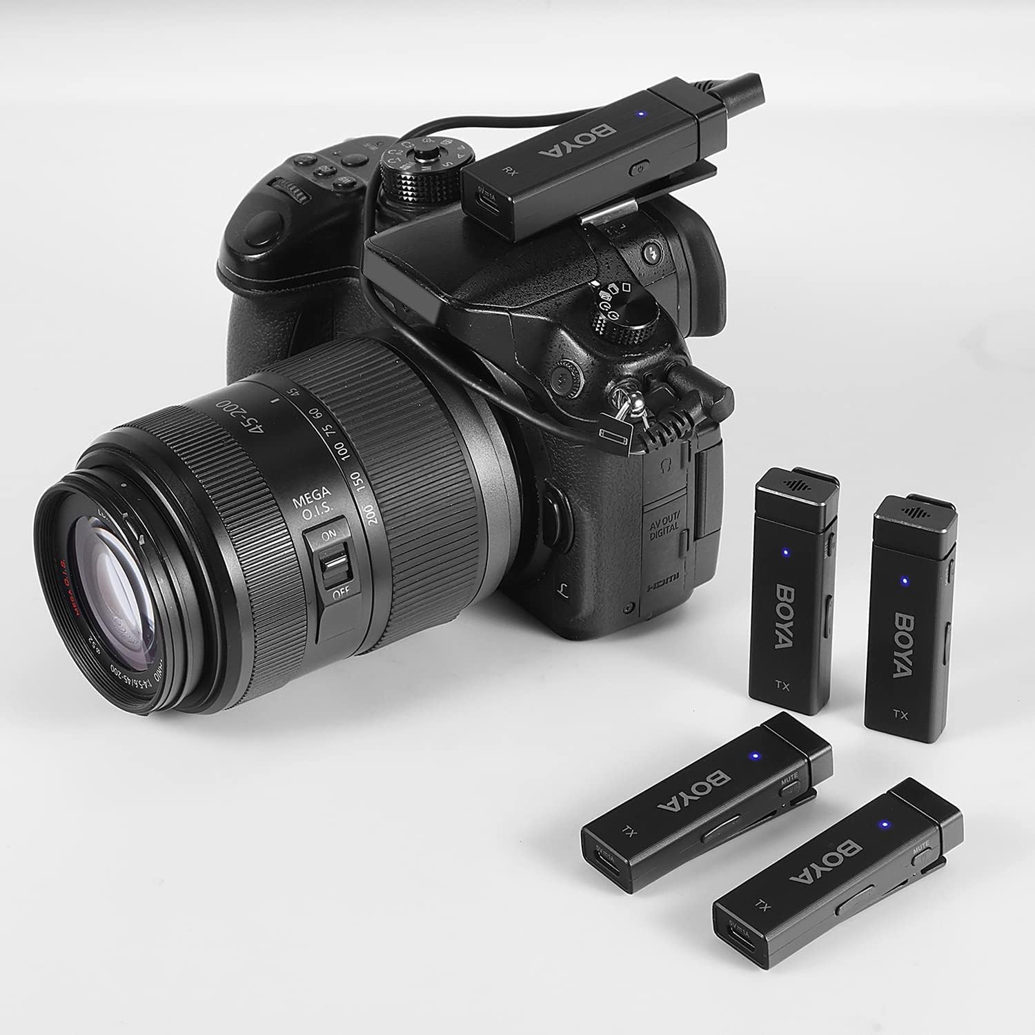 Amazon.com: BOYA by-W4 Wireless Lavalier Microphones for Cameras ...