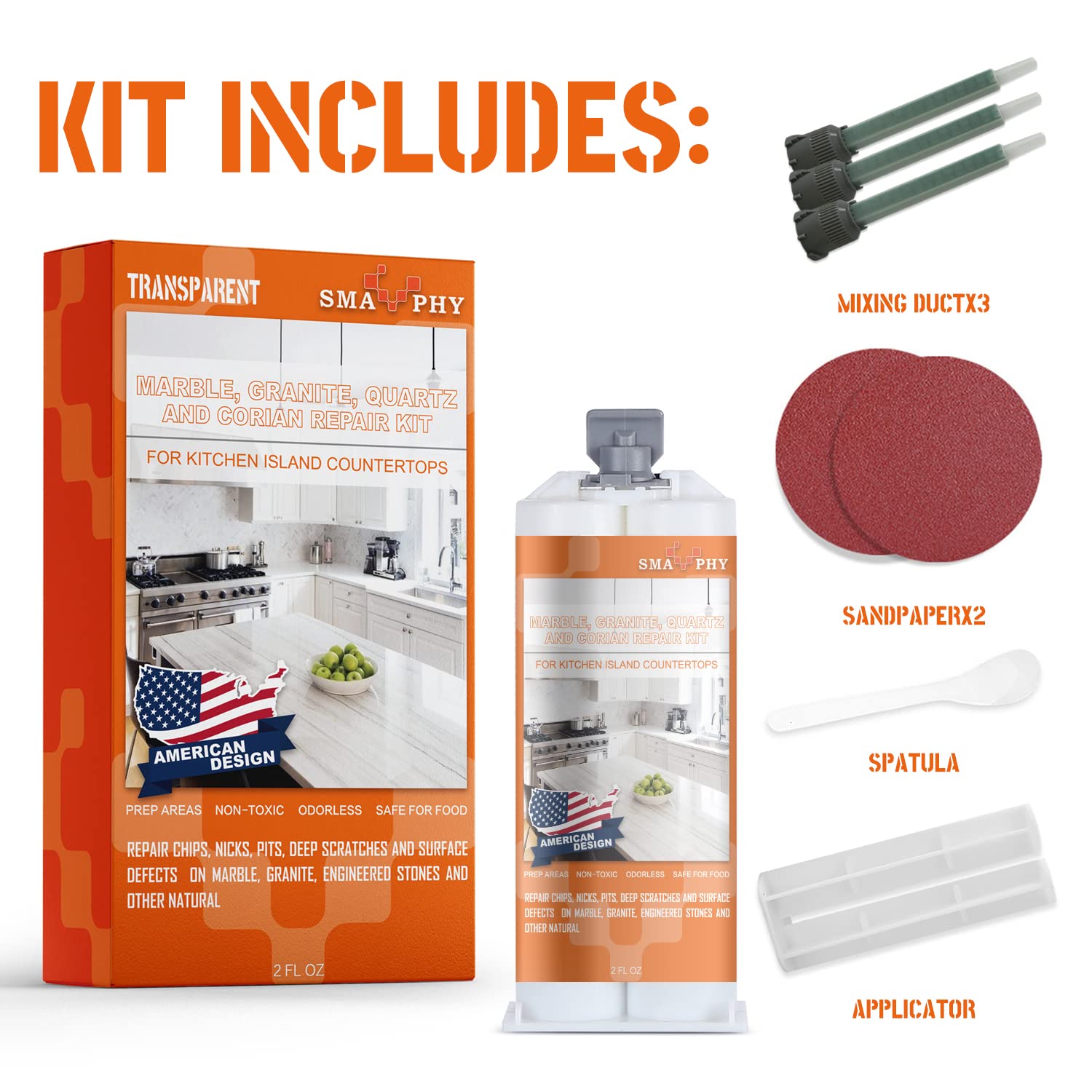 Snapklik.com : SMAPHY Quartz Countertop Repair Kit