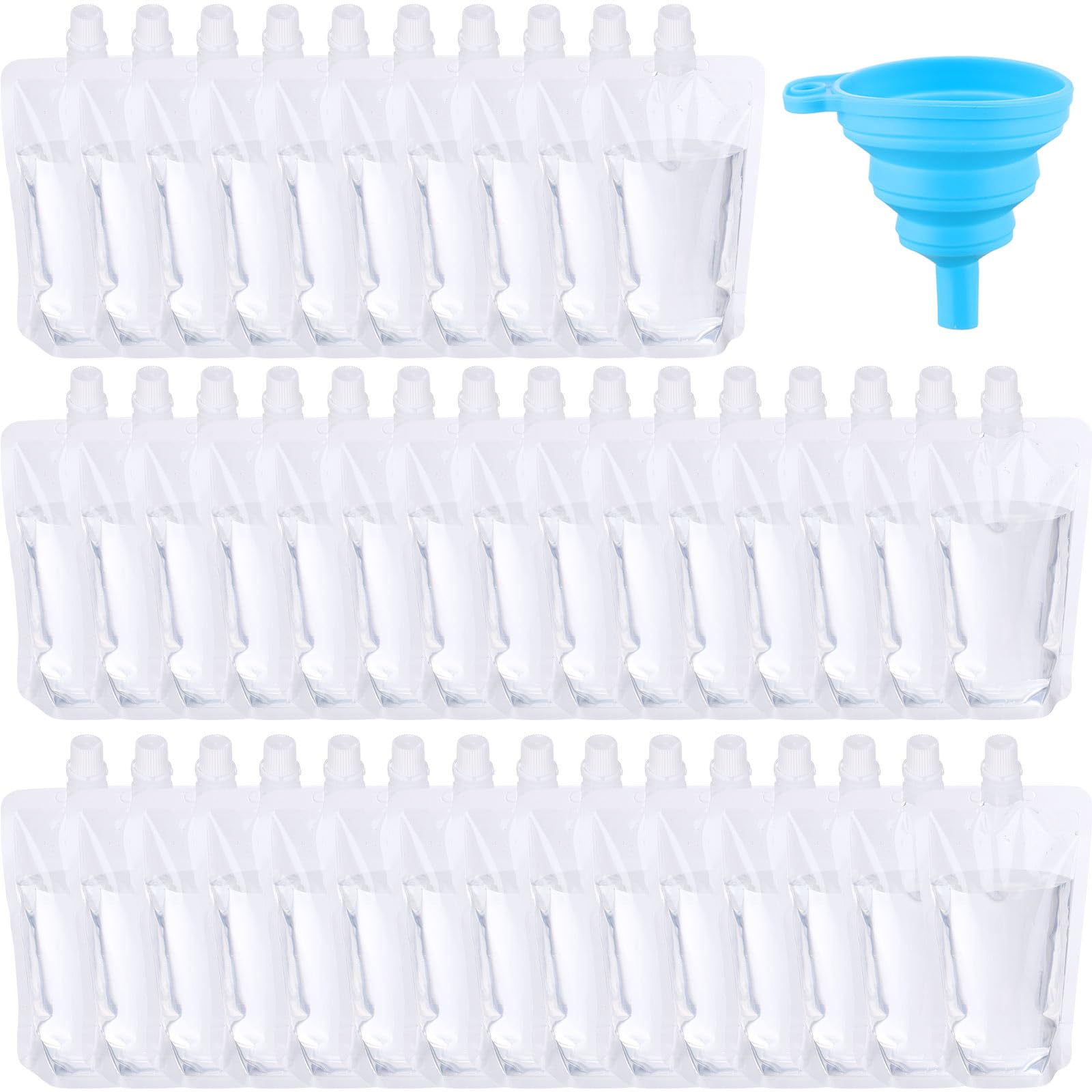 Amazon.com: Patelai 300 Pieces Plastic Liquid Pouch Reusable Juice ...