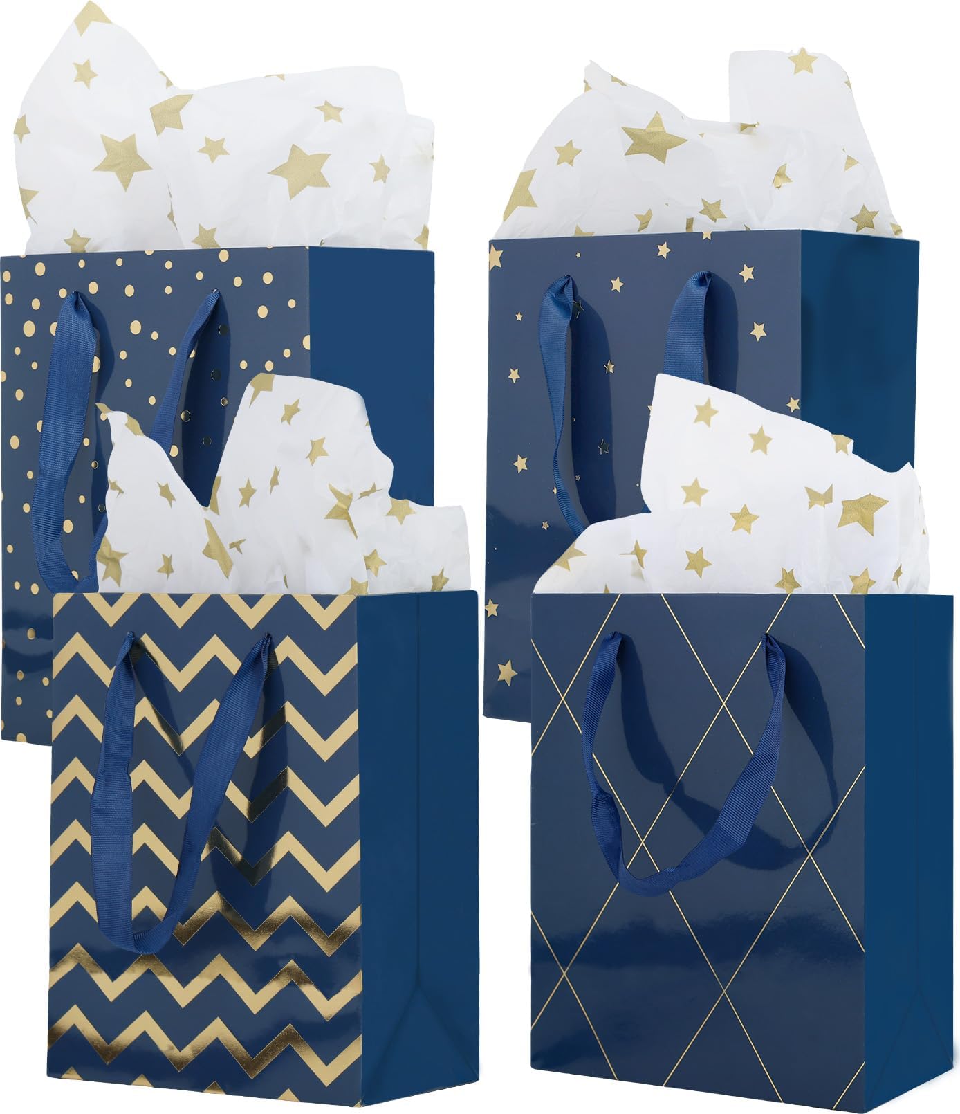 Amazon.com: KomoLeay 4 Pack 13" Large Size Gift Bags Assorted Premium ...